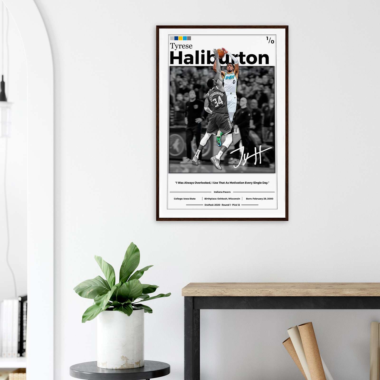 Tyrese Haliburton Poster, Sports Poster, Wall Poster, Full-Size Poster ...