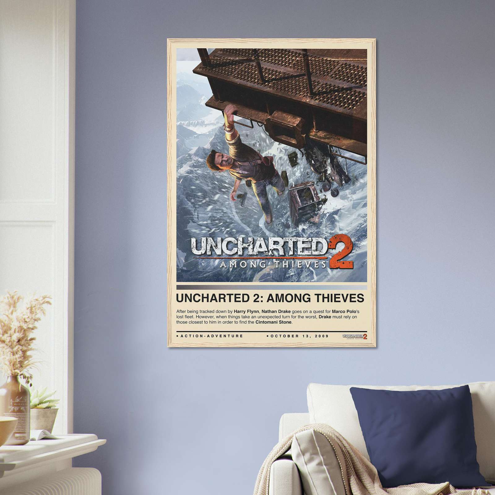 Uncharted 2 Among Thieves Poster, Video Game Poster, Gaming Room Poster ...