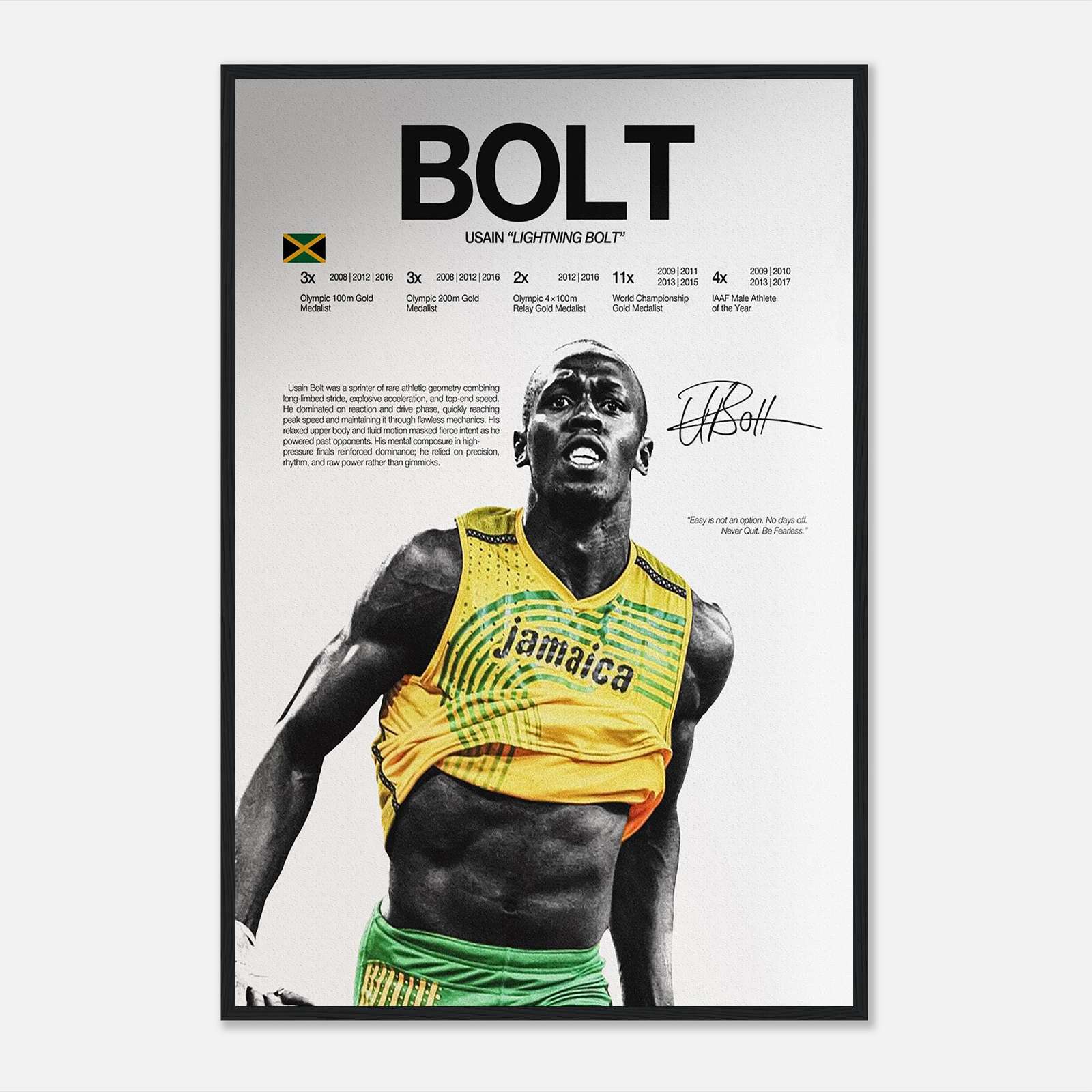 Usain Bolt Poster, Sports Poster, Sprinting Poster, Full-Size Poster ...