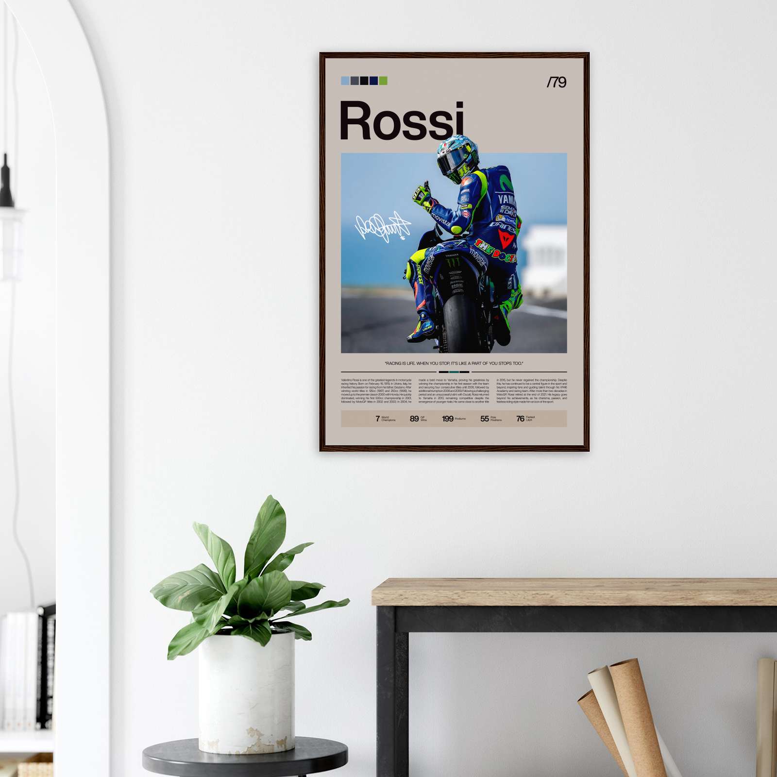 Valentino Rossi Poster, Rossi Motogp Poster, Full-Size Poster, Ready to ...