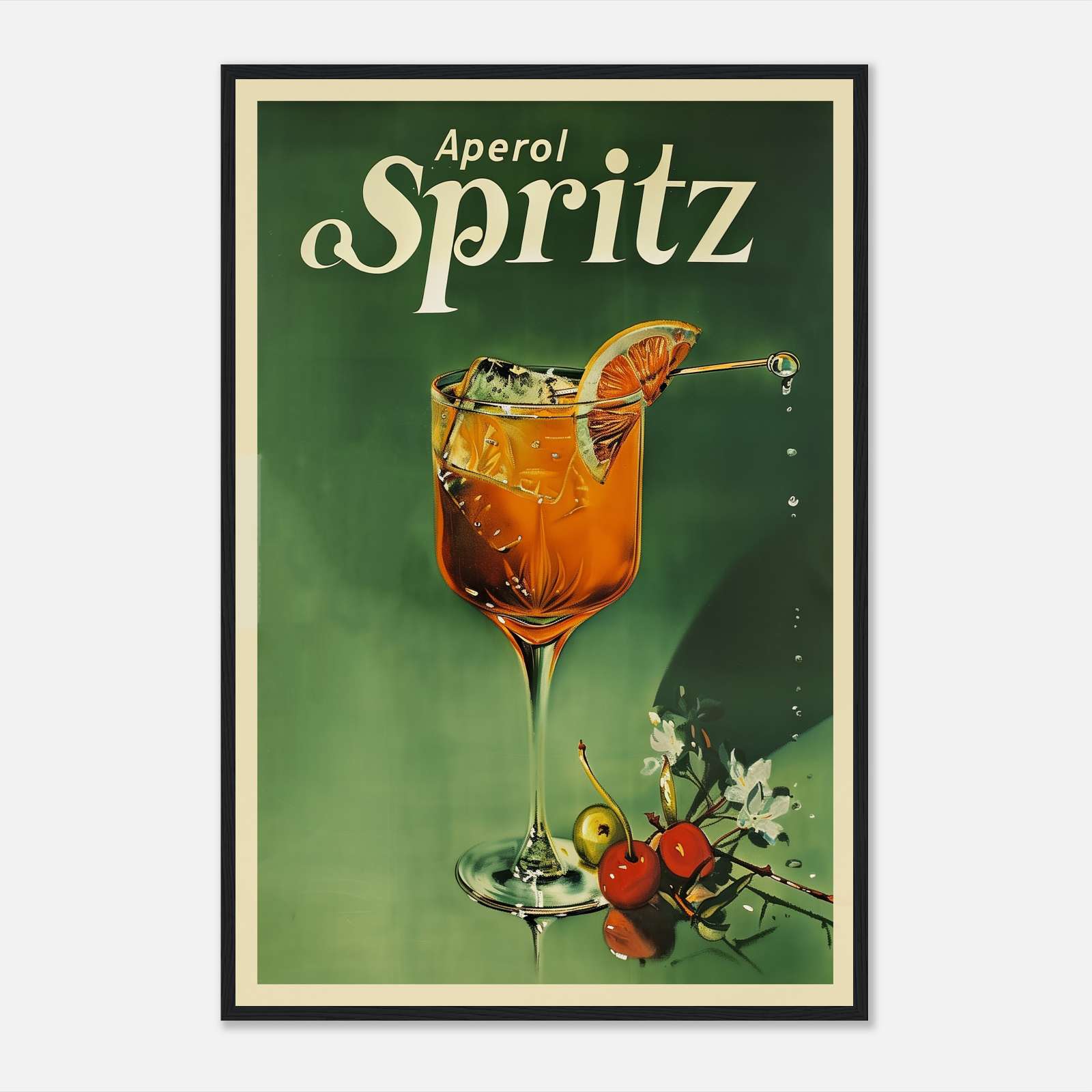 Vintage Aperol Spritz Cocktail Poster Vintage Beverage Poster Bar Wall ...