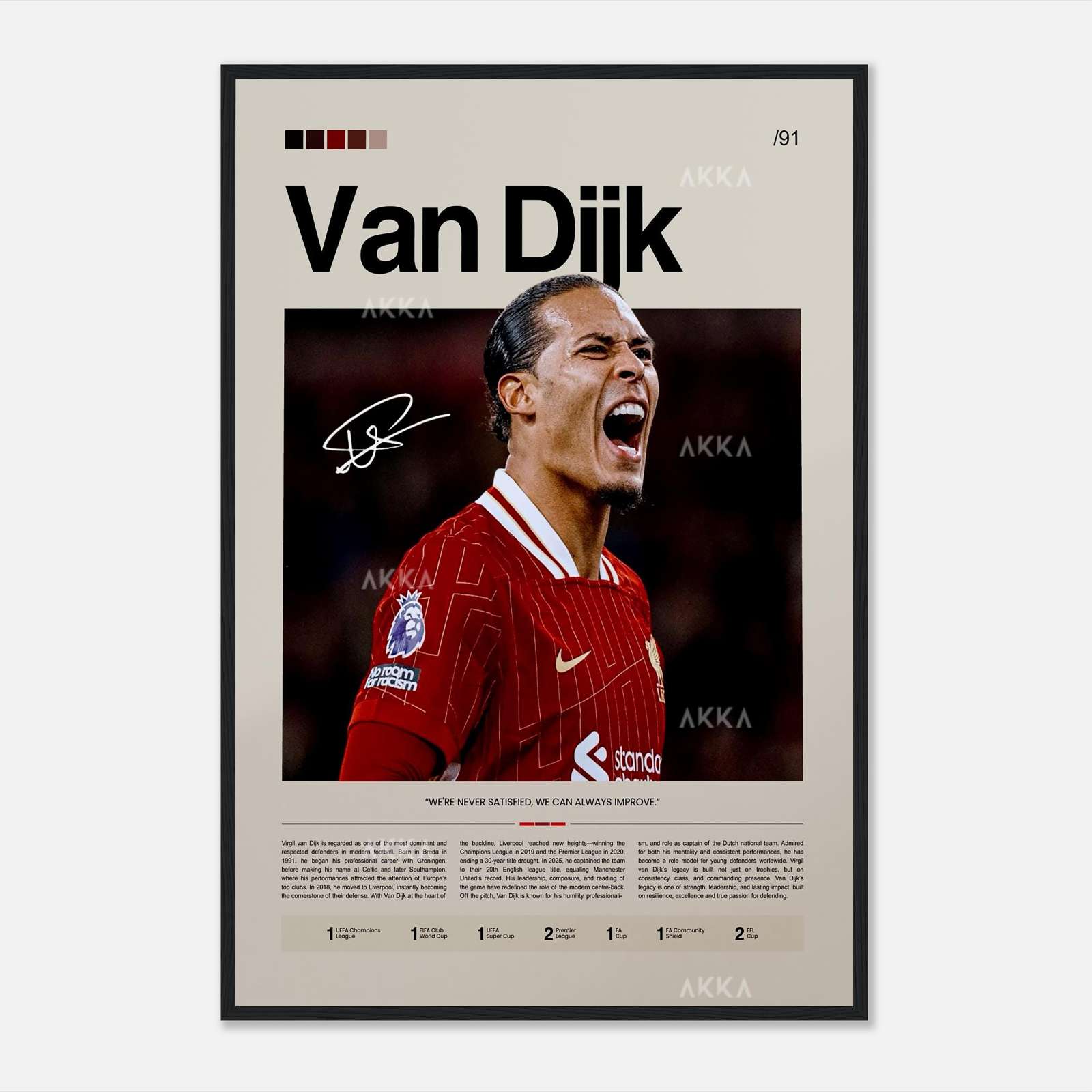 Virgil Van Dijk Poster, Sports Poster, Football Player Poster, Football ...