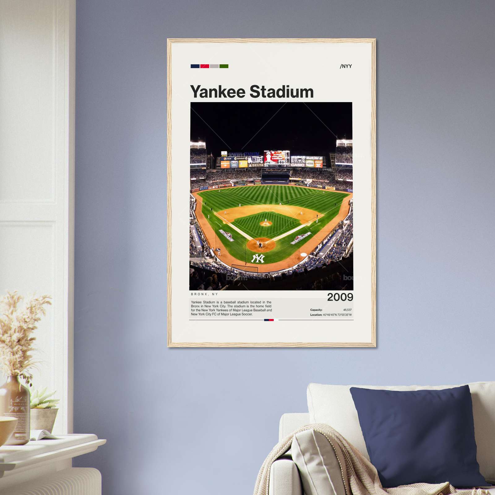 Yankee Stadium Poster, Stadium Poster, Sports Poster, Full-Size Poster ...