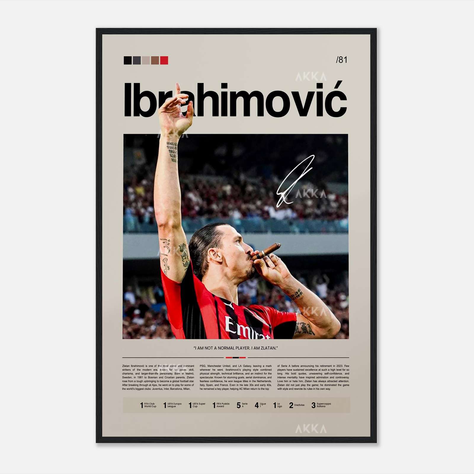 Zlatan Ibrahimovic Poster, Football Player Poster, Football Poster ...