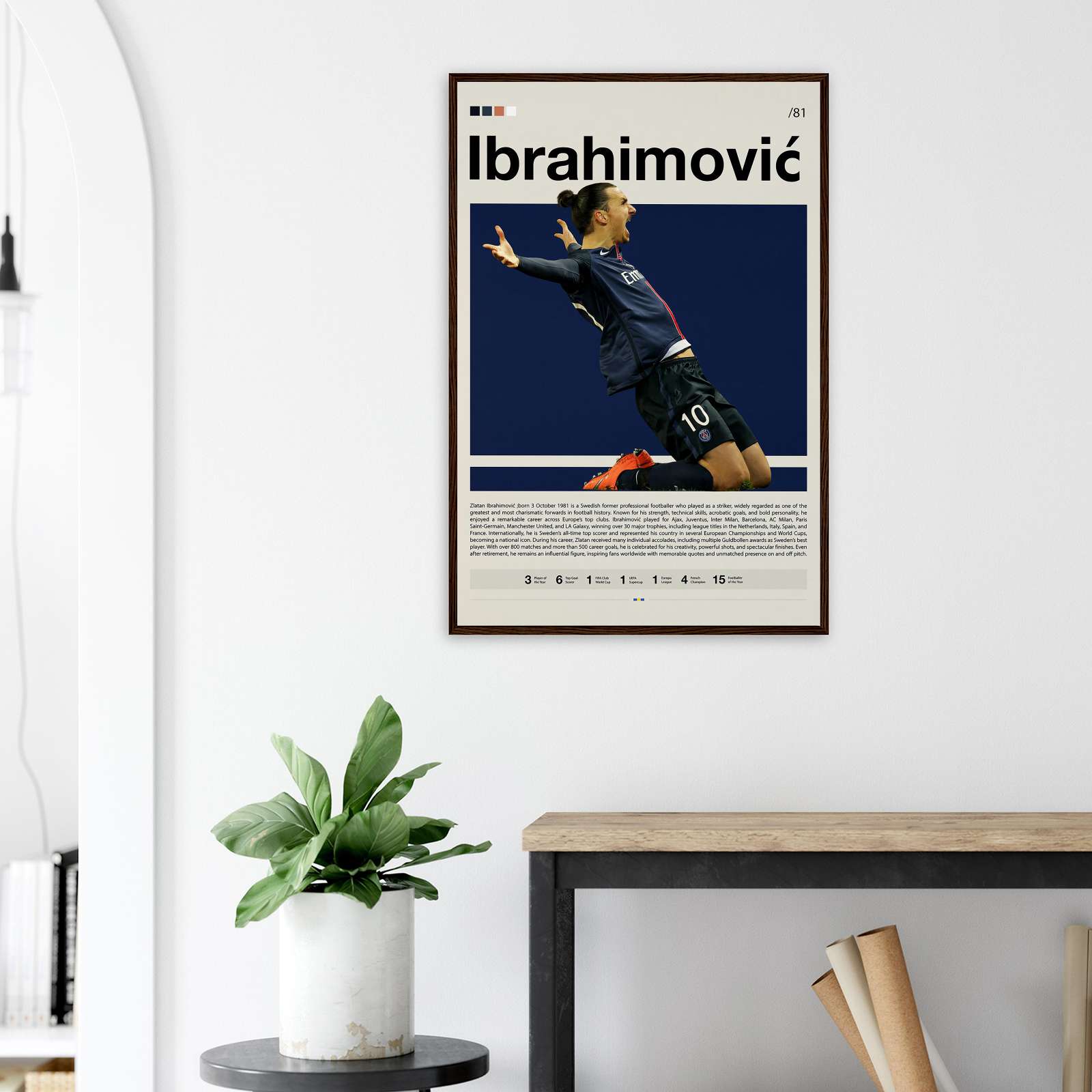 Zlatan Ibrahimovic Poster, Sports Poster, Football Player Poster ...