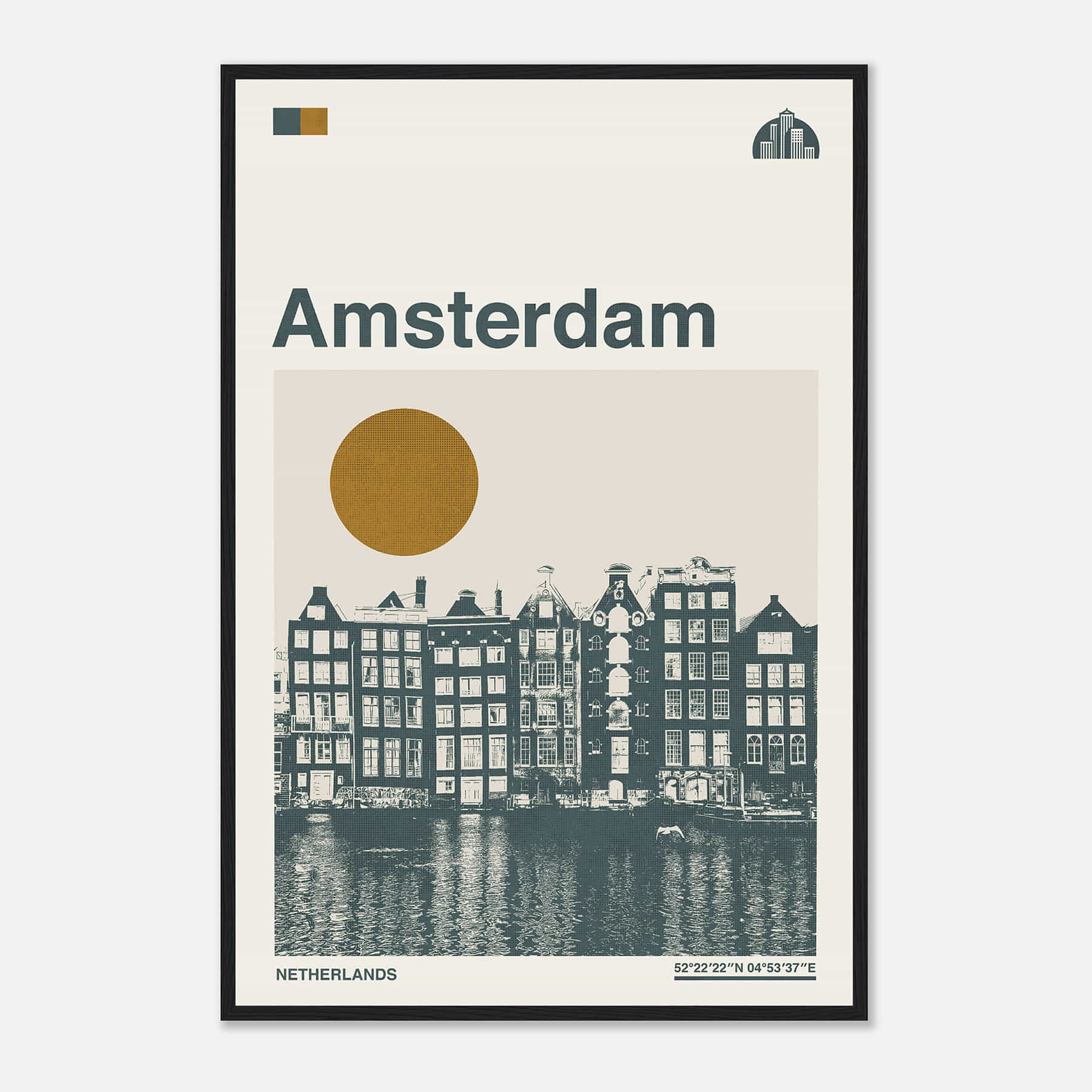 Amsterdam Travel Poster, Netherlands Amsterdam Travel Poster Print ...