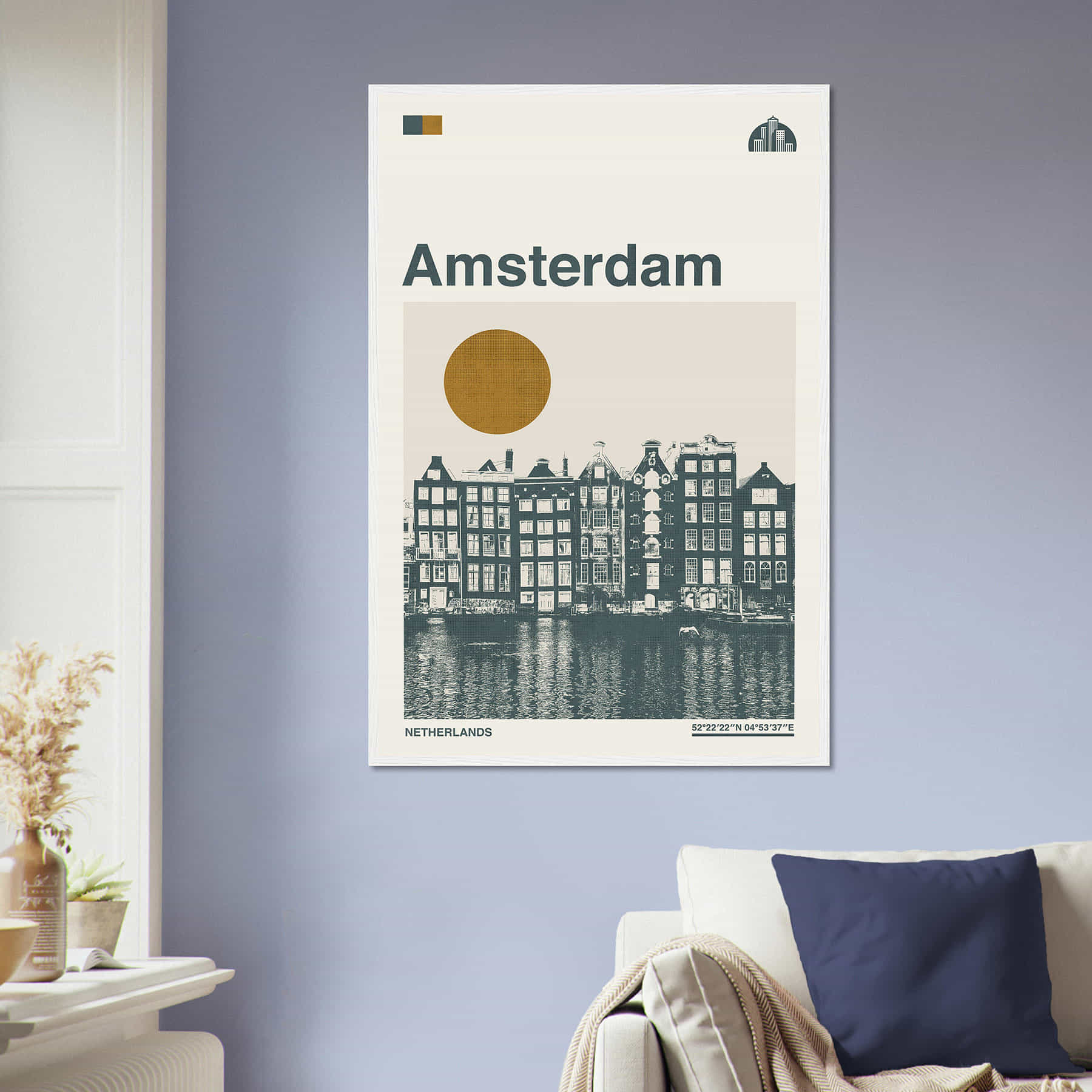 Amsterdam Travel Poster, Netherlands Amsterdam Travel Poster Print ...