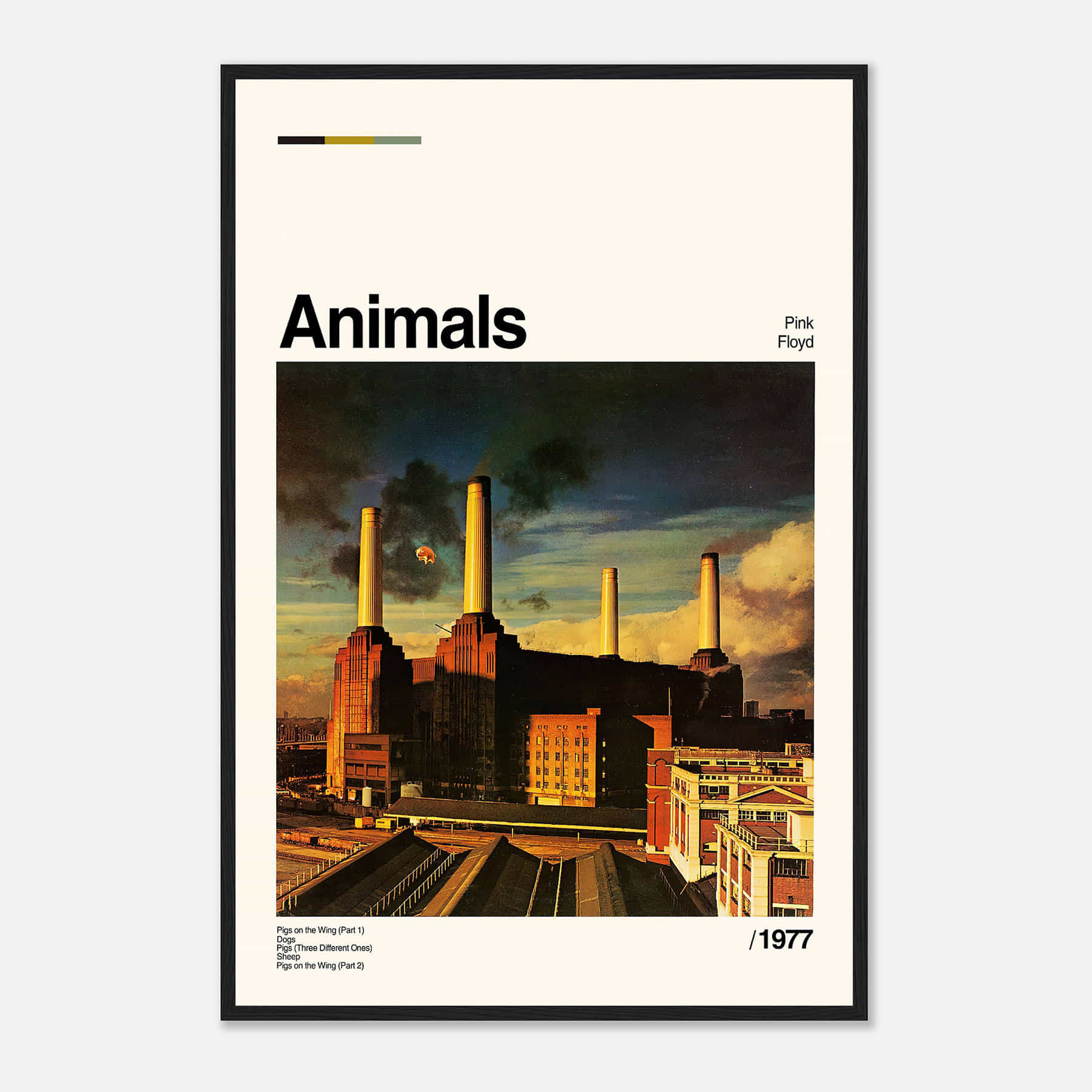Animals Pink Floyd Album Cover Poster Print, Pink Floyd Poster, Animals ...