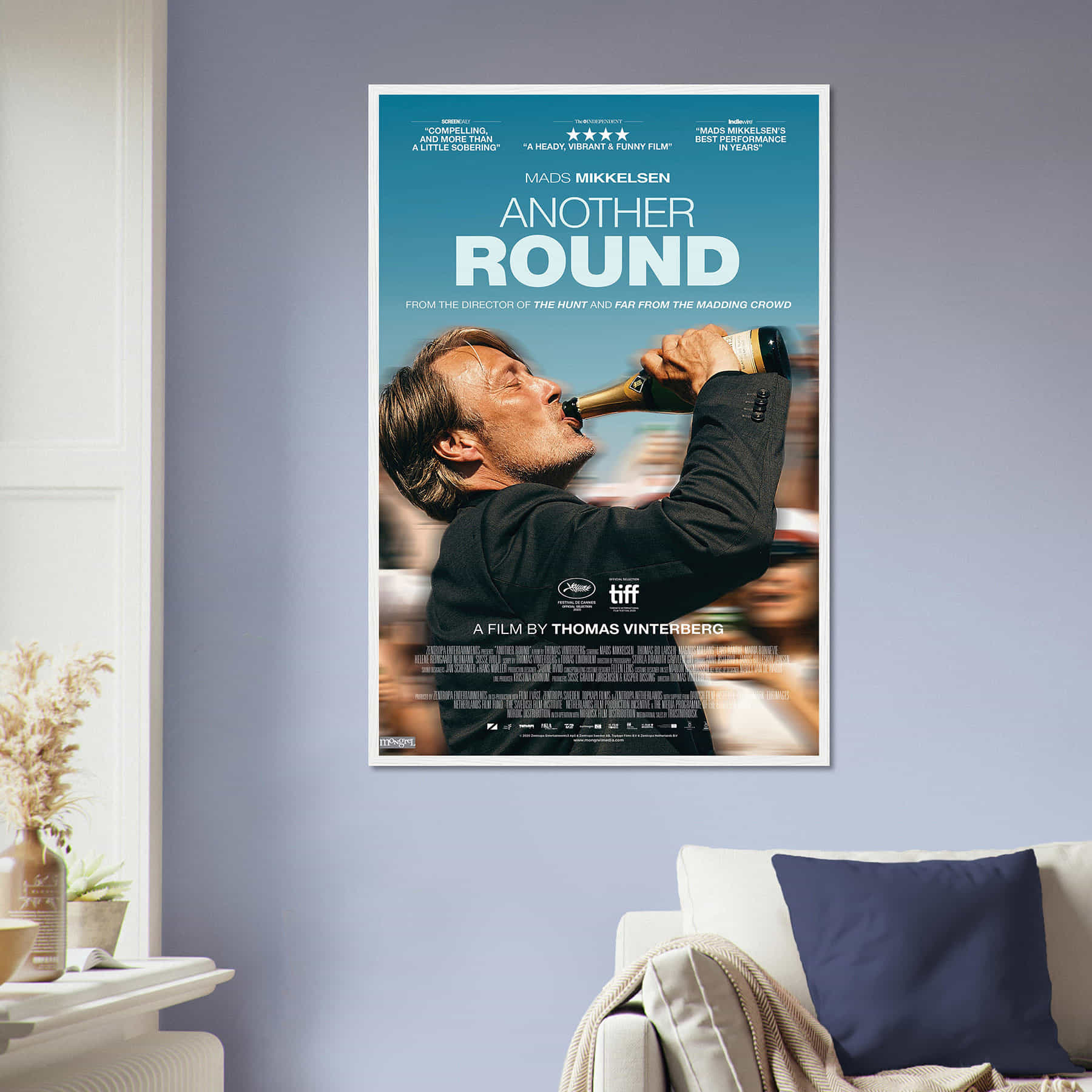 Another Round (2020) Movie Poster, Another Round Classic Vintage Poster ...