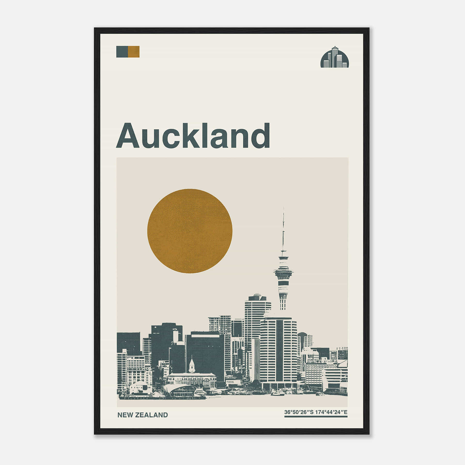 Auckland Travel Poster, Auckland Art, New Zealand Poster - Citiesbox