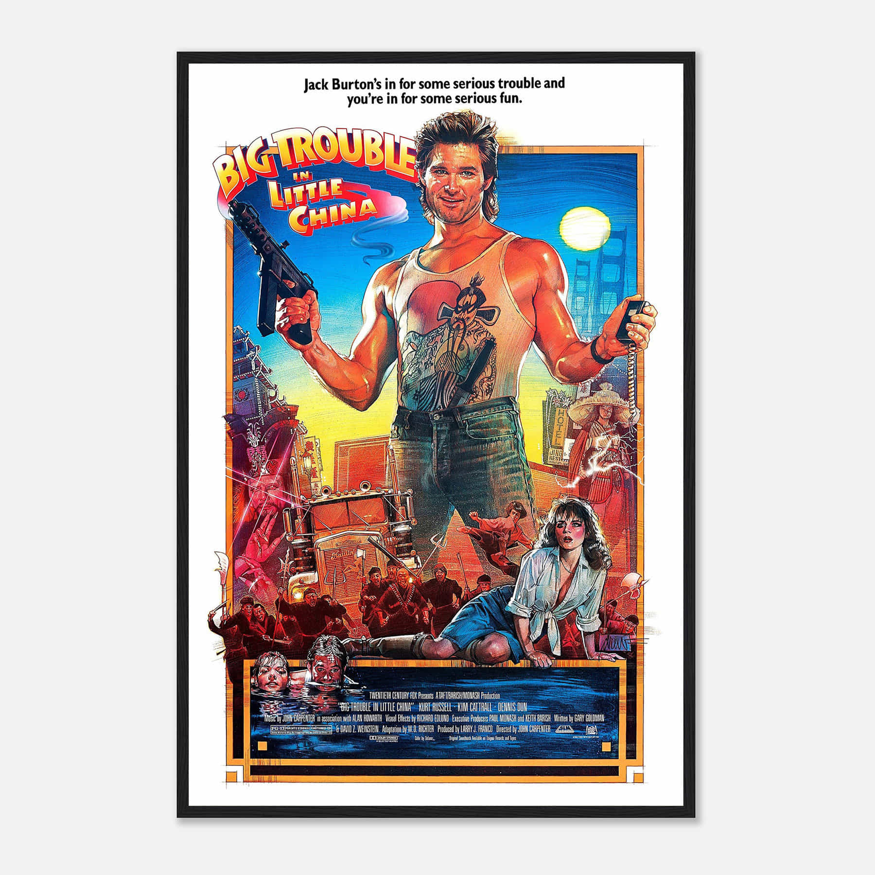 Big Trouble In Little China Movie Poster, Vintage Movie Big Trouble In ...