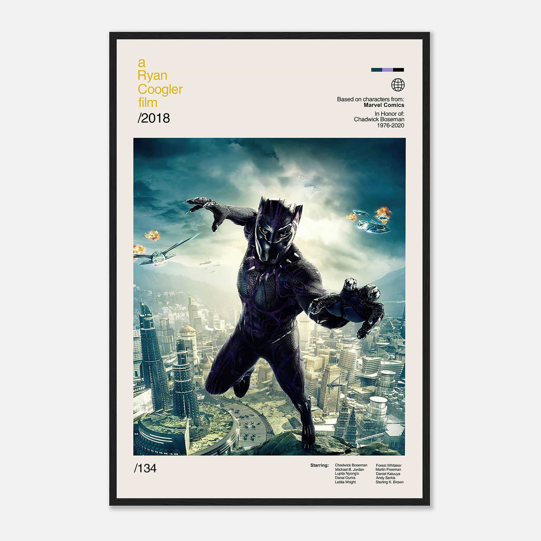 Black Panther Movie Poster, Black Panther Print, High Quality - Citiesbox