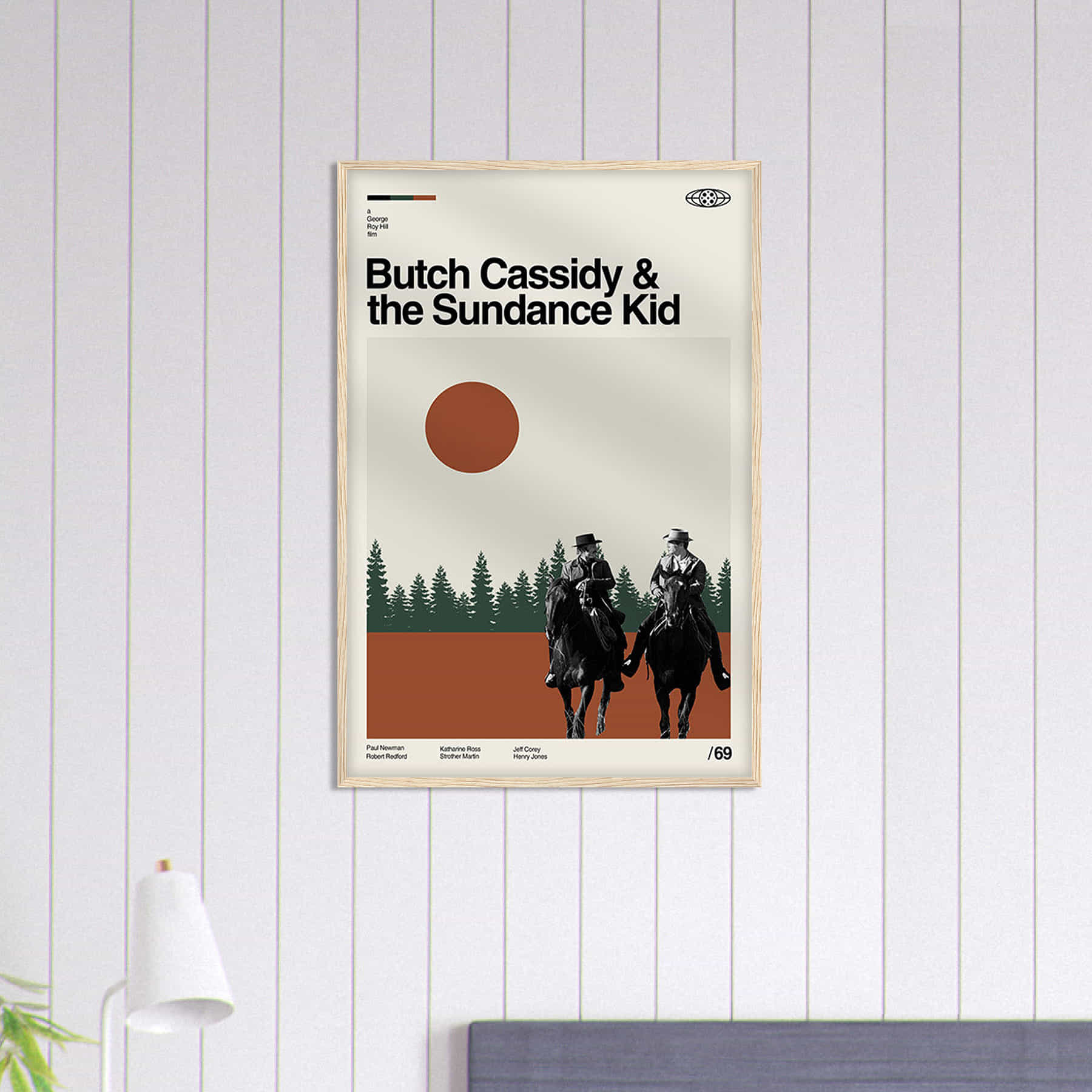 Butch Cassidy and the Sundance Kid, Retro Movie Poster, Minimalist Art ...