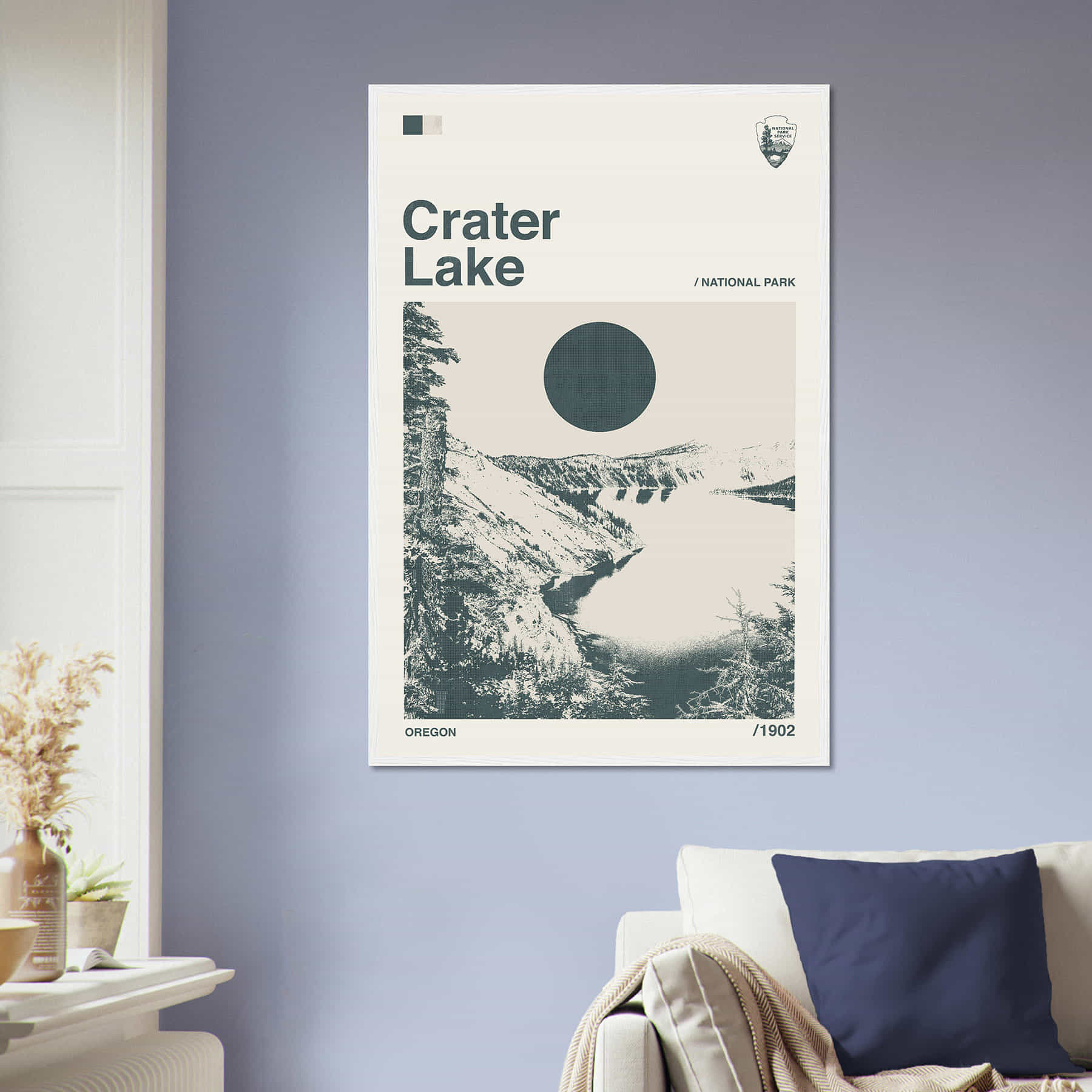 Crater Lake Poster, Crater Lake Art, Oregon Print - Citiesbox