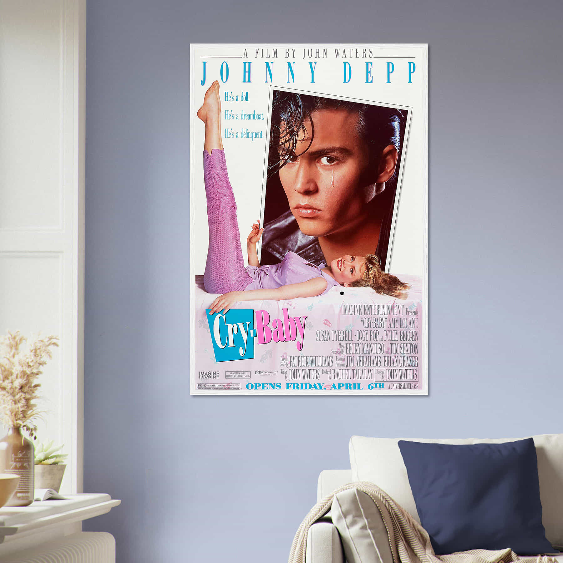 Cry-Baby (1990) Movie Poster, Cry-Baby Vintage Movie Poster, Johnny ...