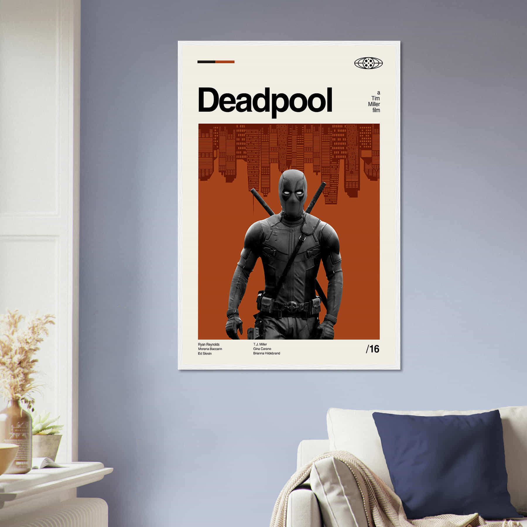 Deadpool Movie Poster, Tim Miler, Retro Movie Poster - Citiesbox