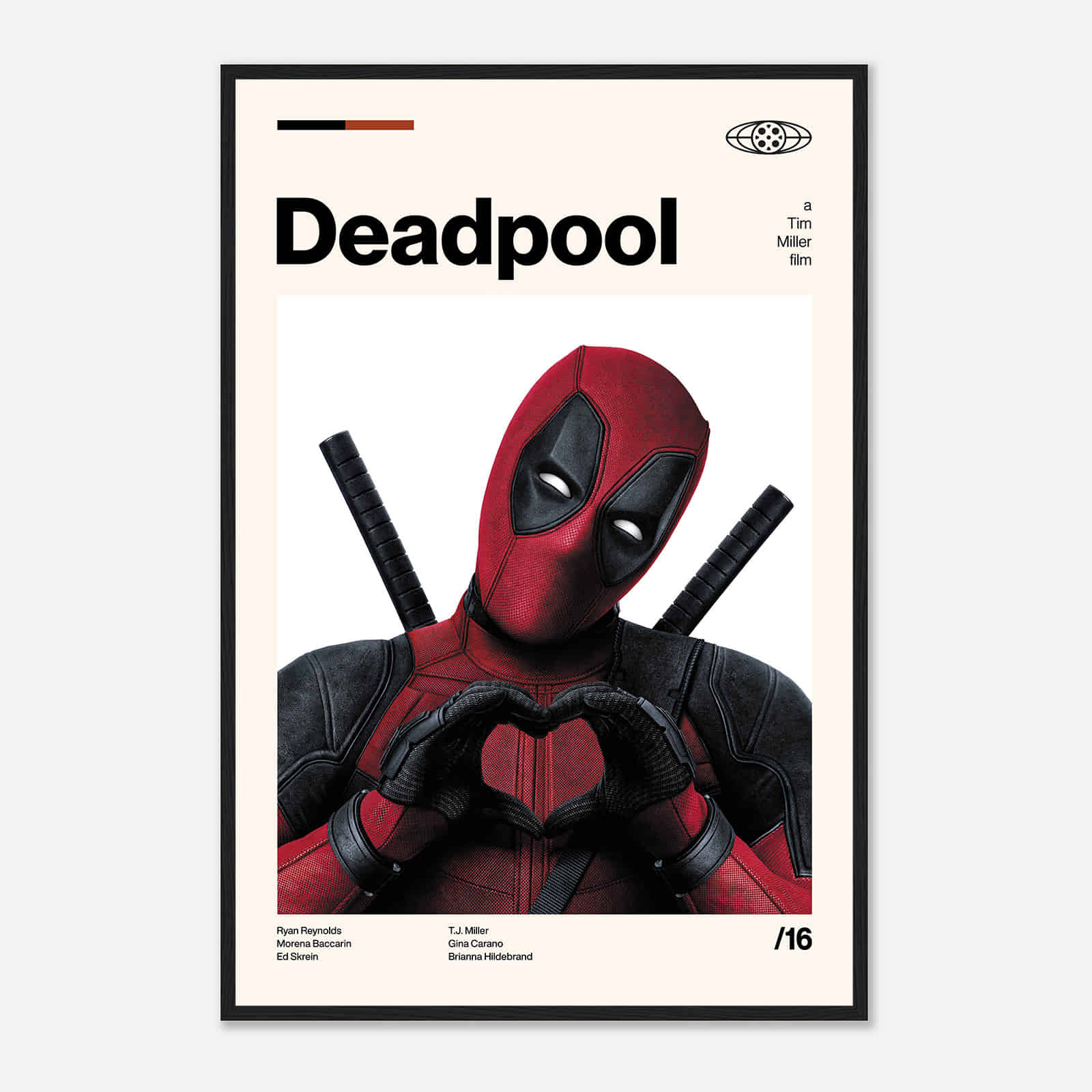 Deadpool Poster, Tim Miler, Retro Movie Print - Citiesbox