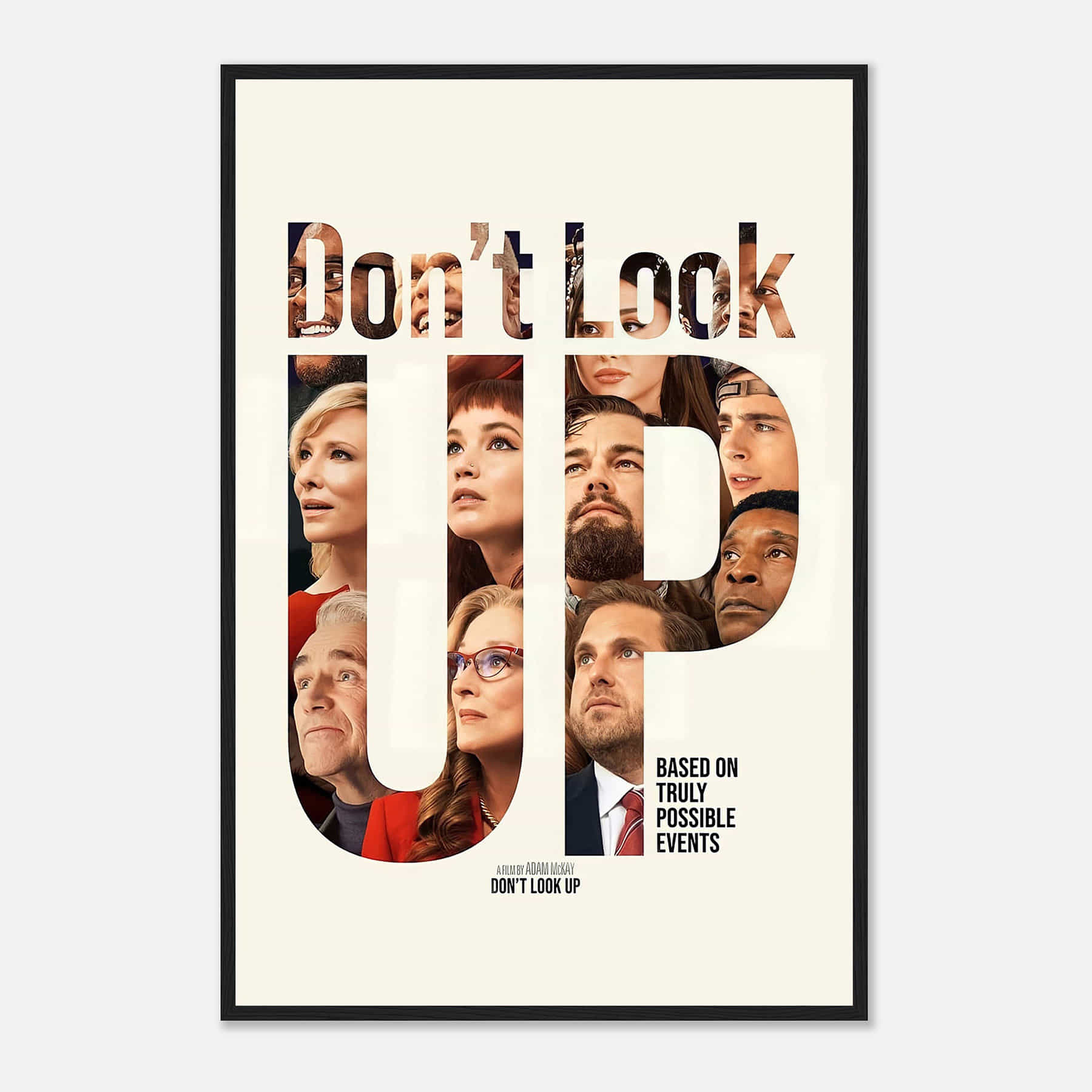Don't Look Up Movie Poster, Leonardo DiCaprio Classic Vintage Movie ...