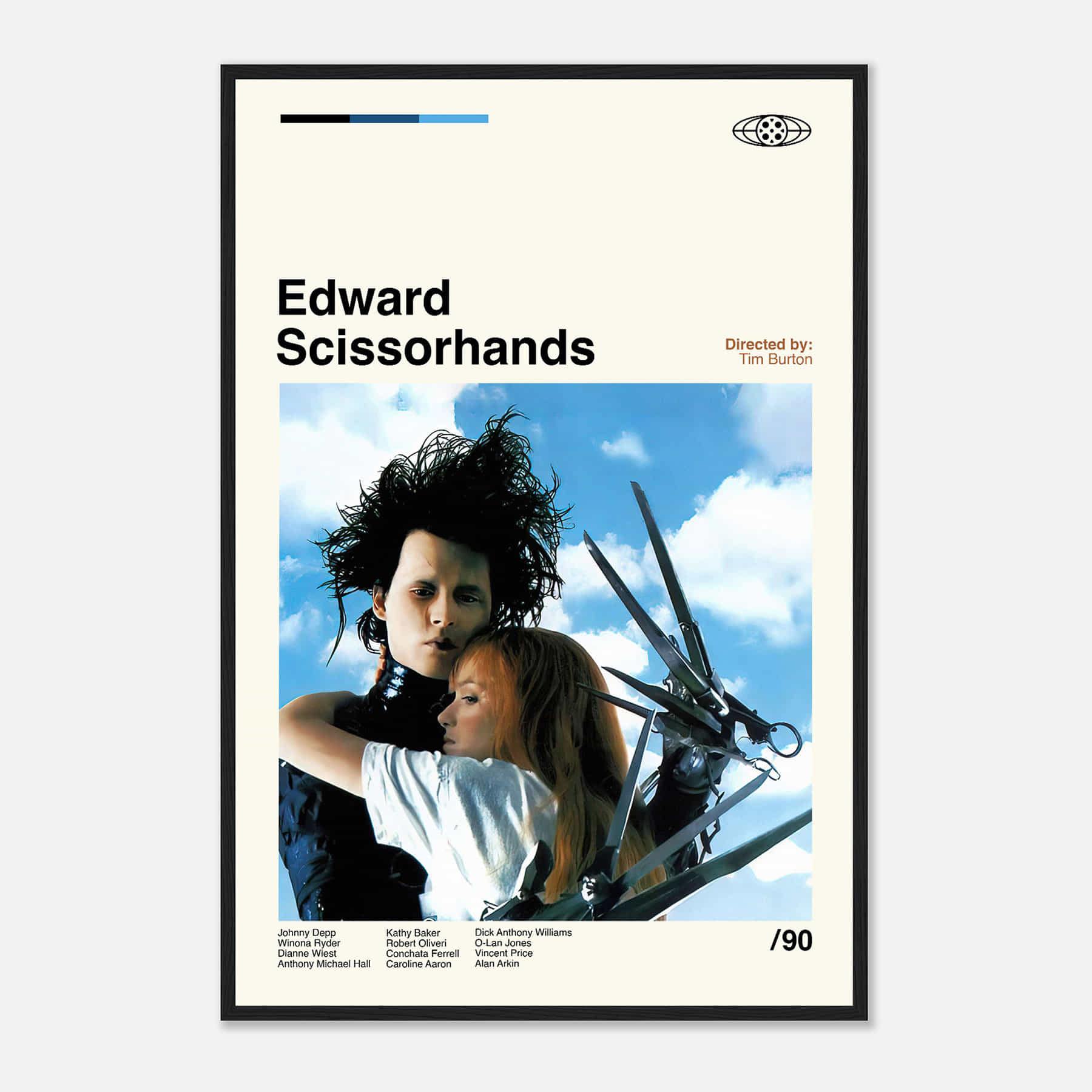 Edward Scissorhands Poster, Tim Burton, Retro Movie Poster - Citiesbox