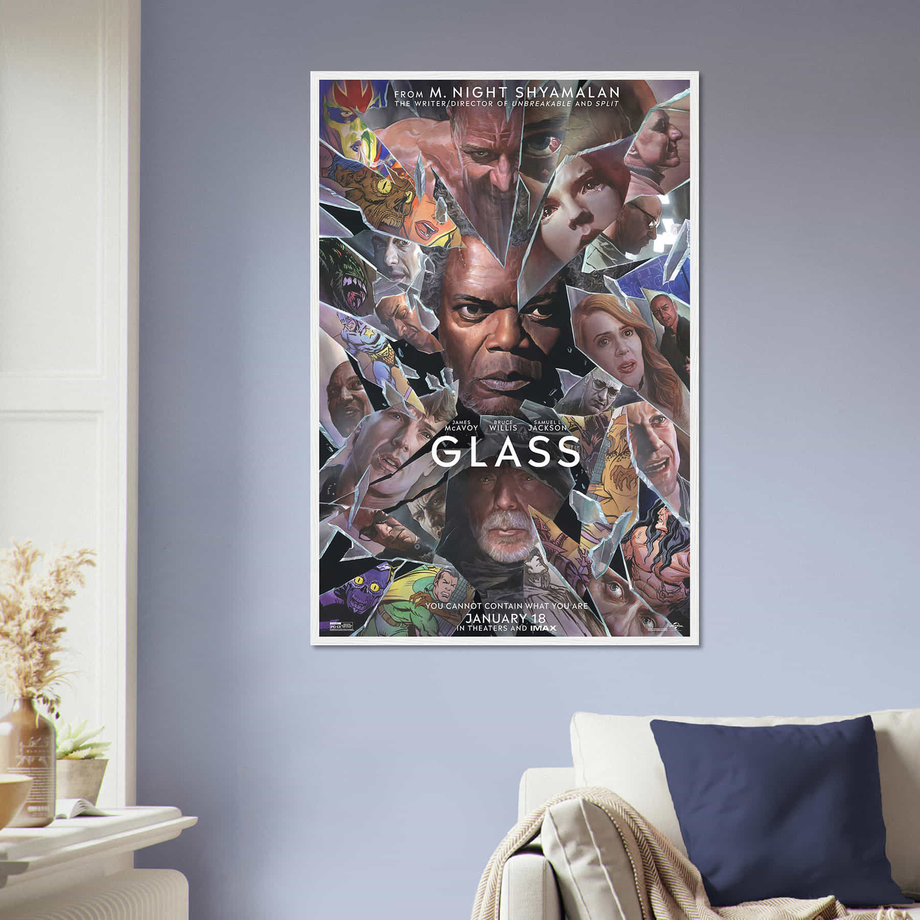 GLASS Movie Poster, James McAvoy Classic Vintage Movie Poster, Classic ...