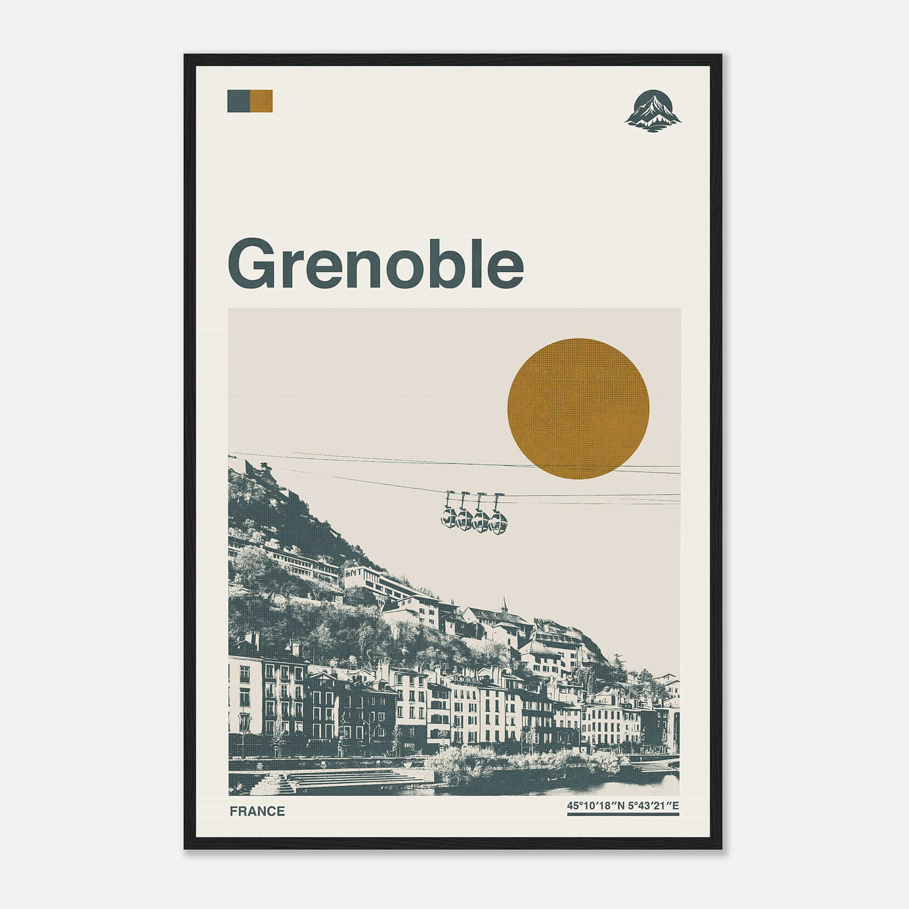 Grenoble Travel Poster, Grenoble Art, France Poster - Citiesbox