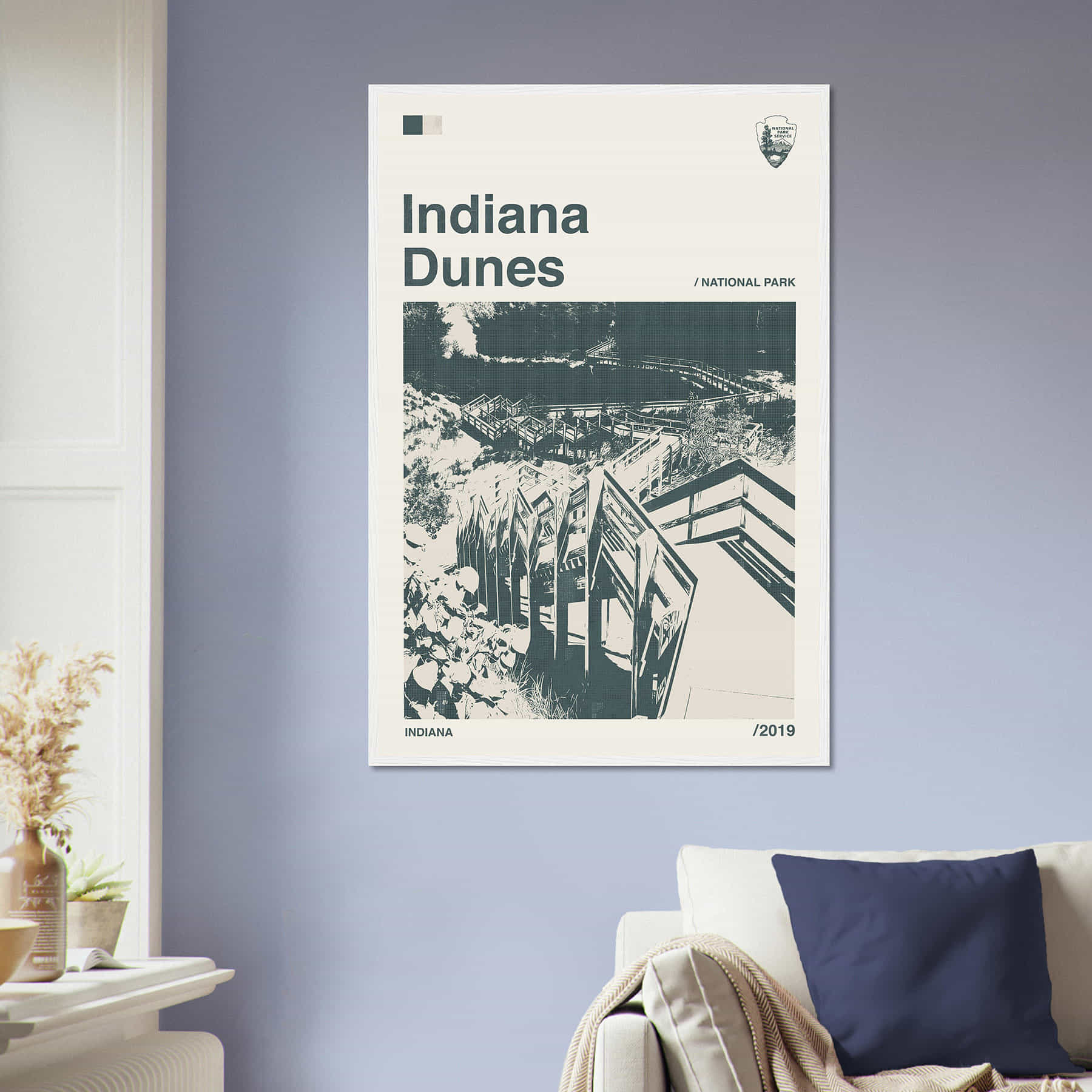 Indiana Dunes Travel, Indiana Dunes poster, National Park Poster ...