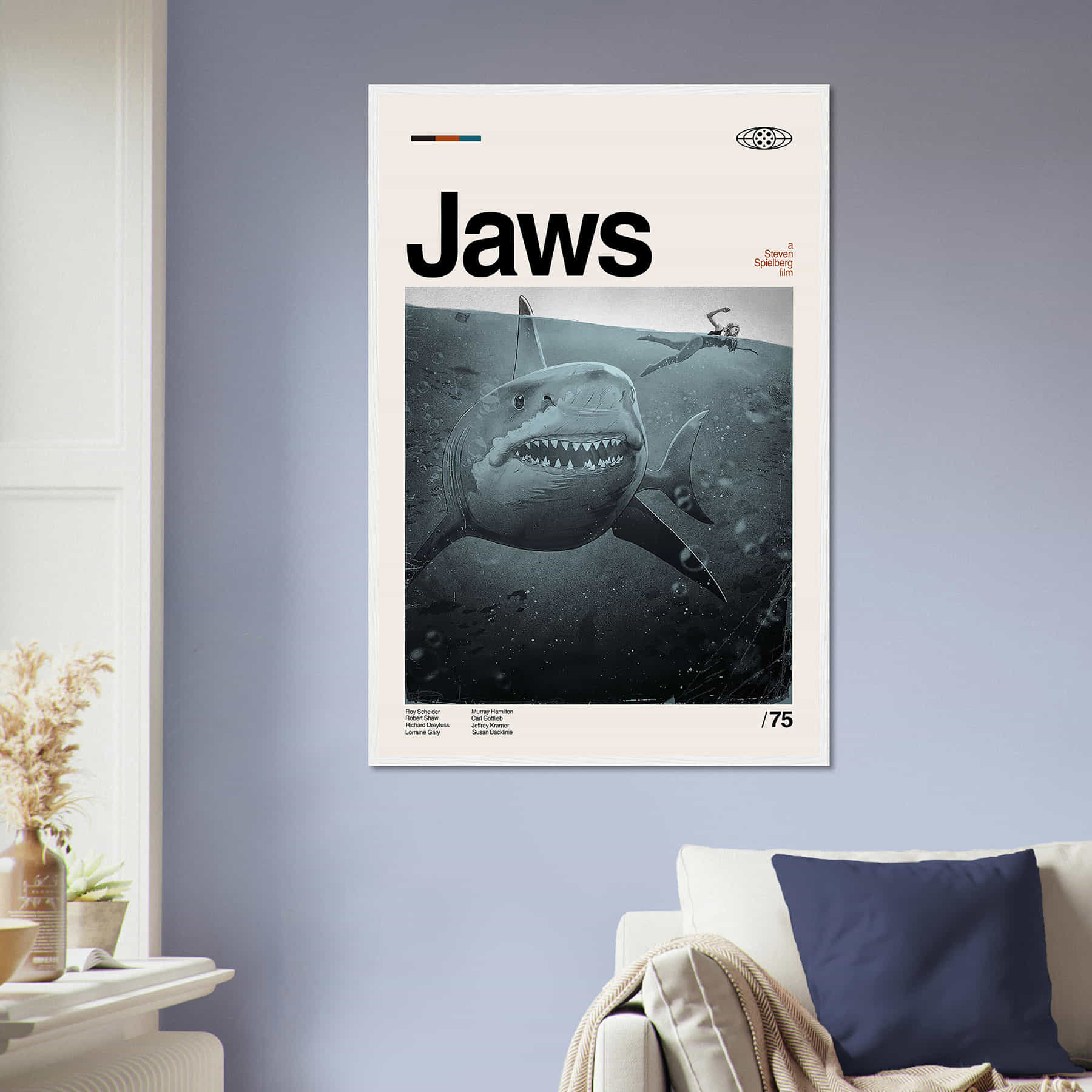 Jaws Movie Poster, Jaws Print, Modern Movie Poster Print DS2 - Citiesbox