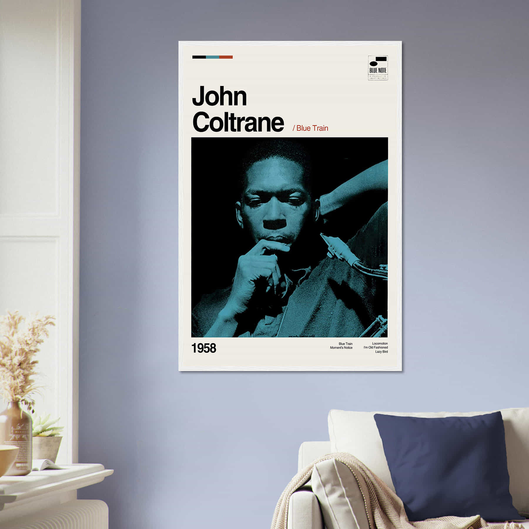 John Coltrane Album Poster, Blue Train, Retro Music Poster - Citiesbox