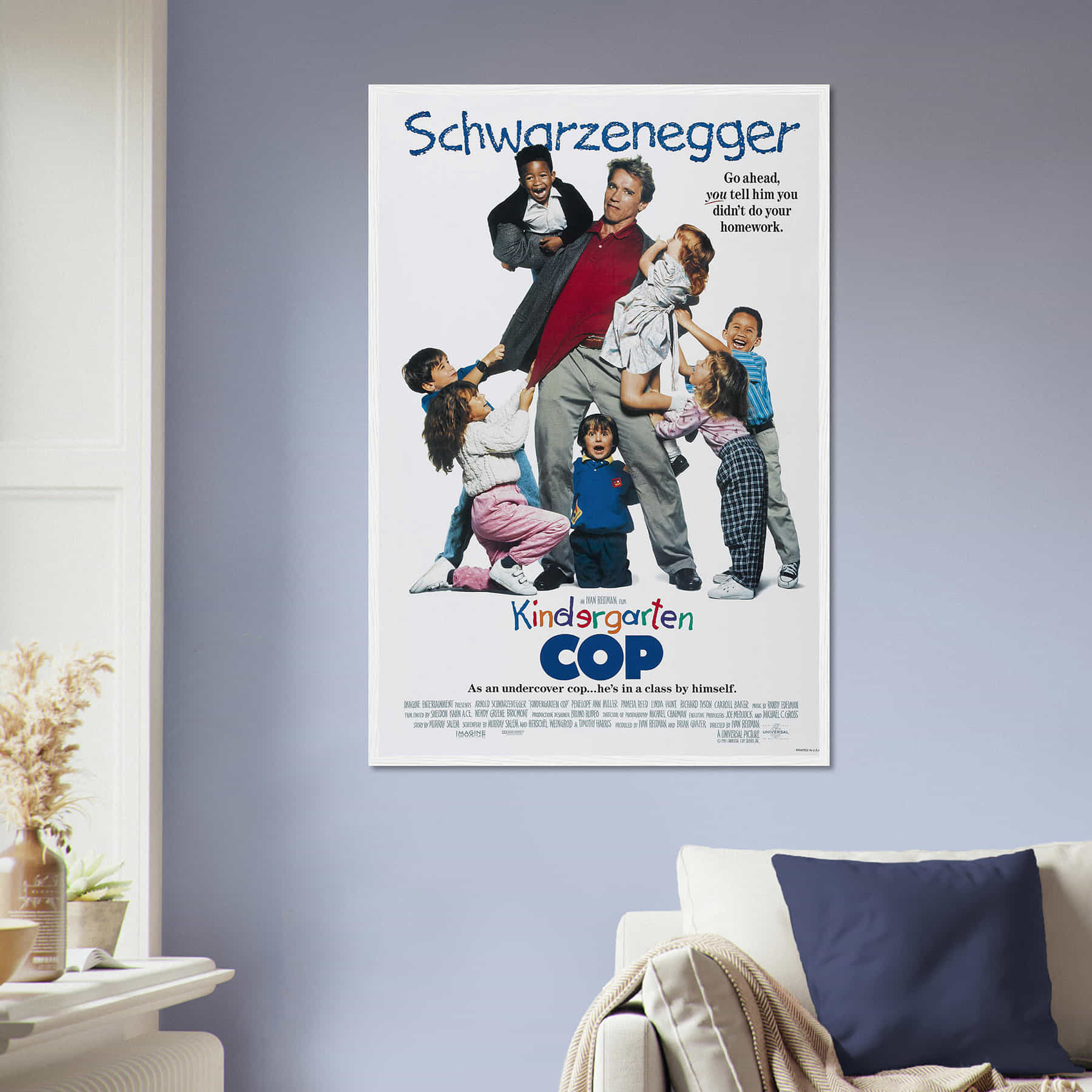 Kindergarten Cop (1990) Movie Poster, Kindergarten Cop Vintage Movie ...