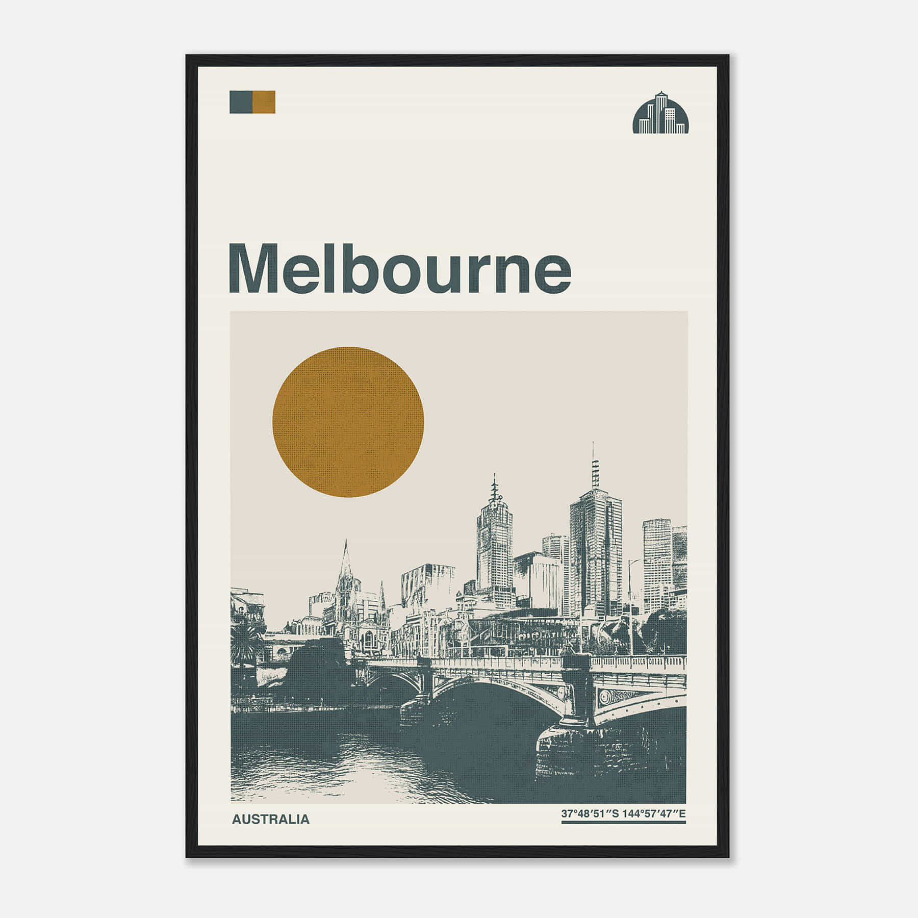 Melbourne Print, Melbourne Poster, Melbourne Wall Art - Citiesbox