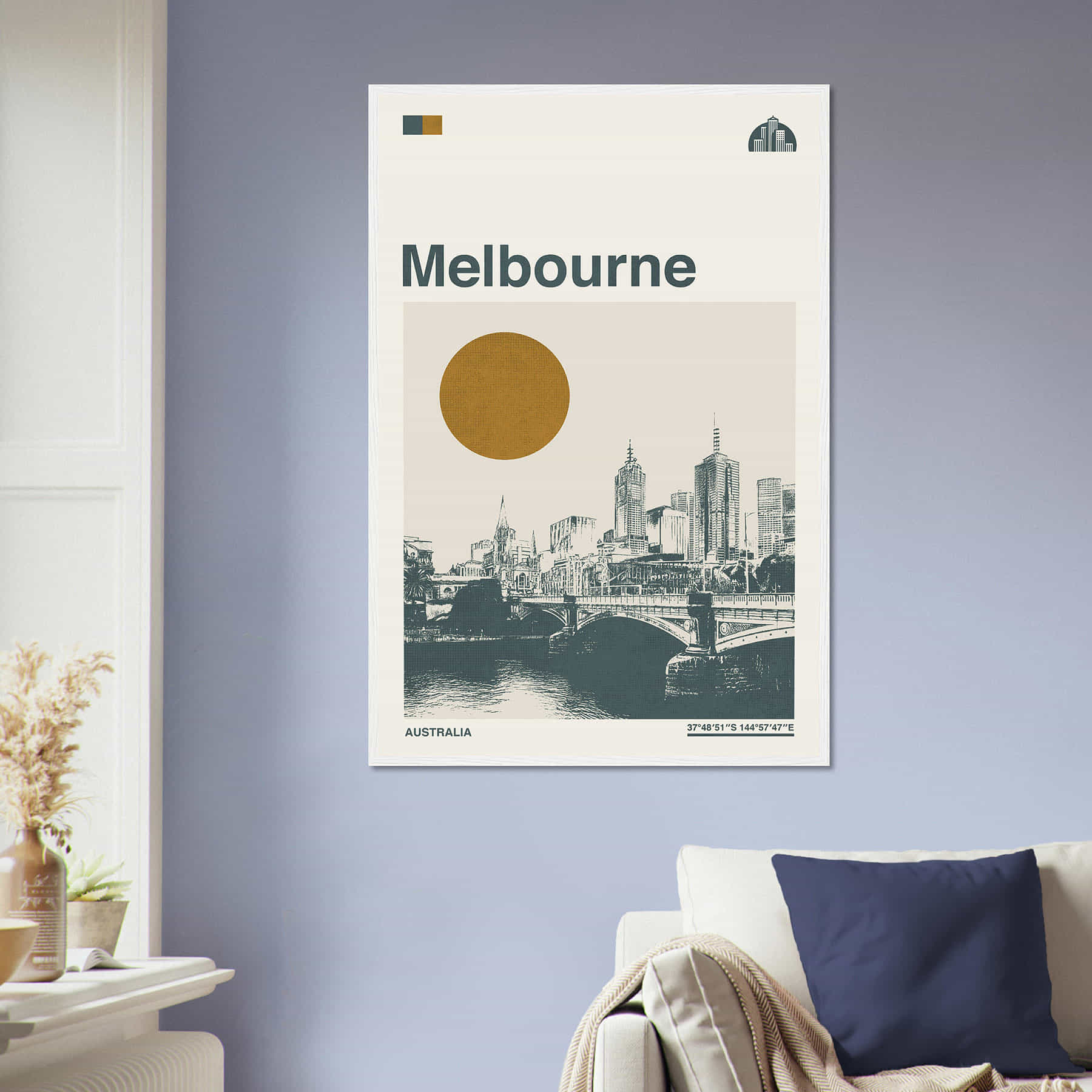 Melbourne Print, Melbourne Poster, Melbourne Wall Art - Citiesbox