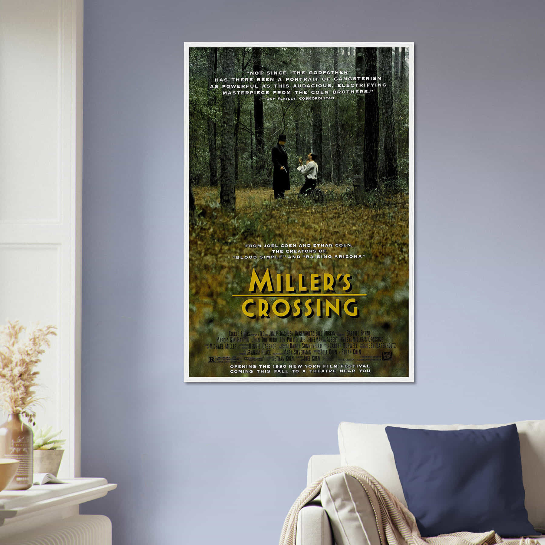 Miller's Crossing (1990) Poster, Miller's Crossing Classic Vintage Movie Poster, Classic Cartoon ...