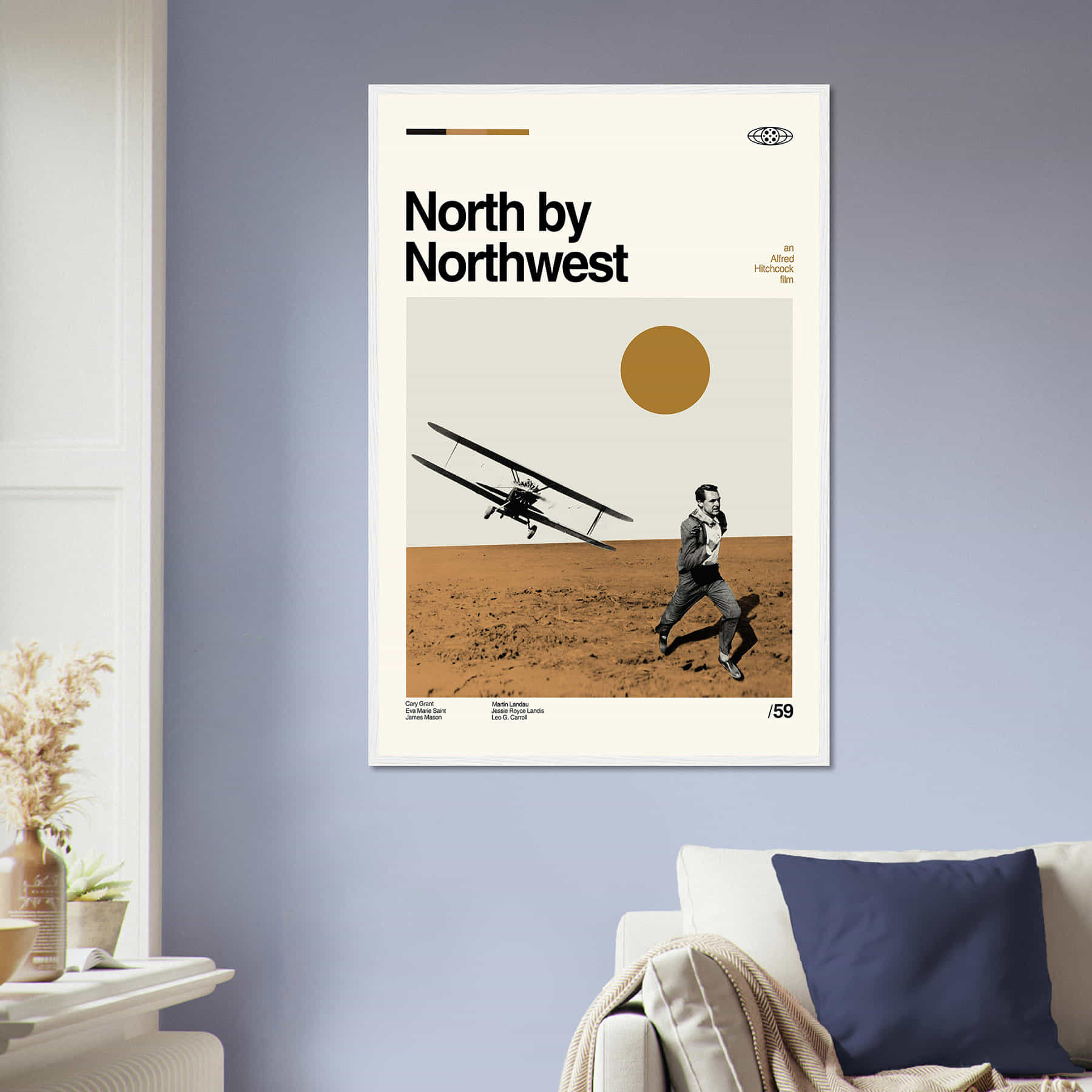 North By Northwest Poster, Minimalist Movie Poster, Retro Movie Poster ...