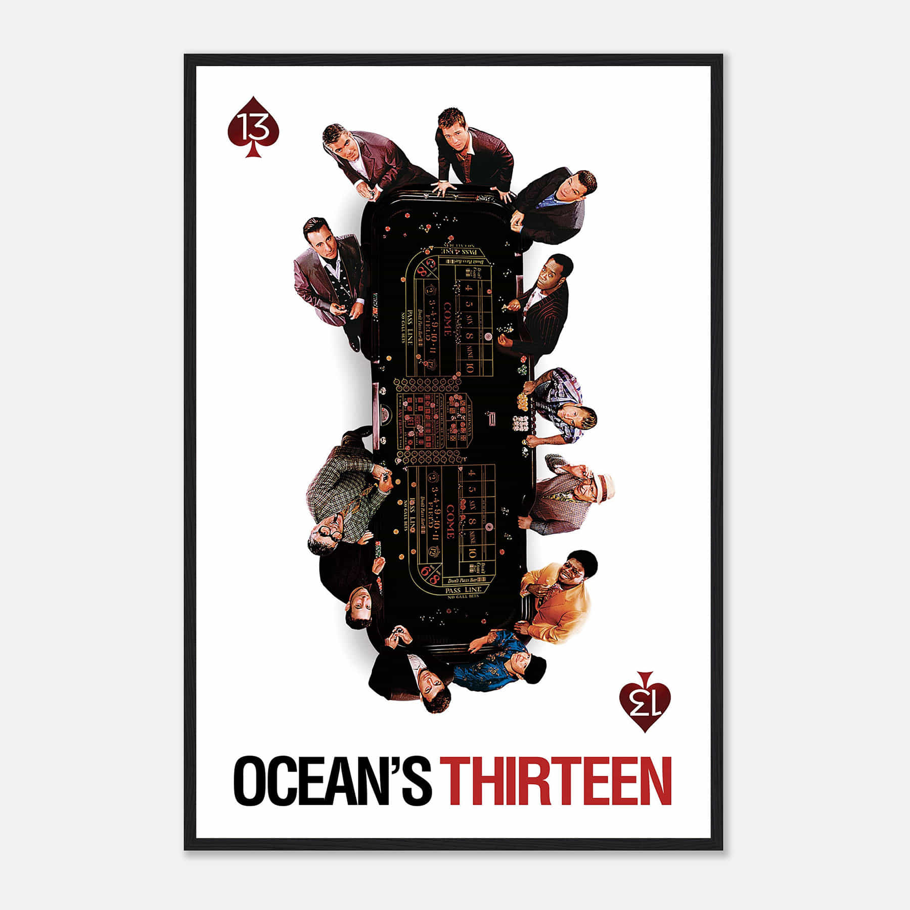Ocean's Thirteen Movie Poster, Brad Pitt Classic Vintage Movie Poster ...