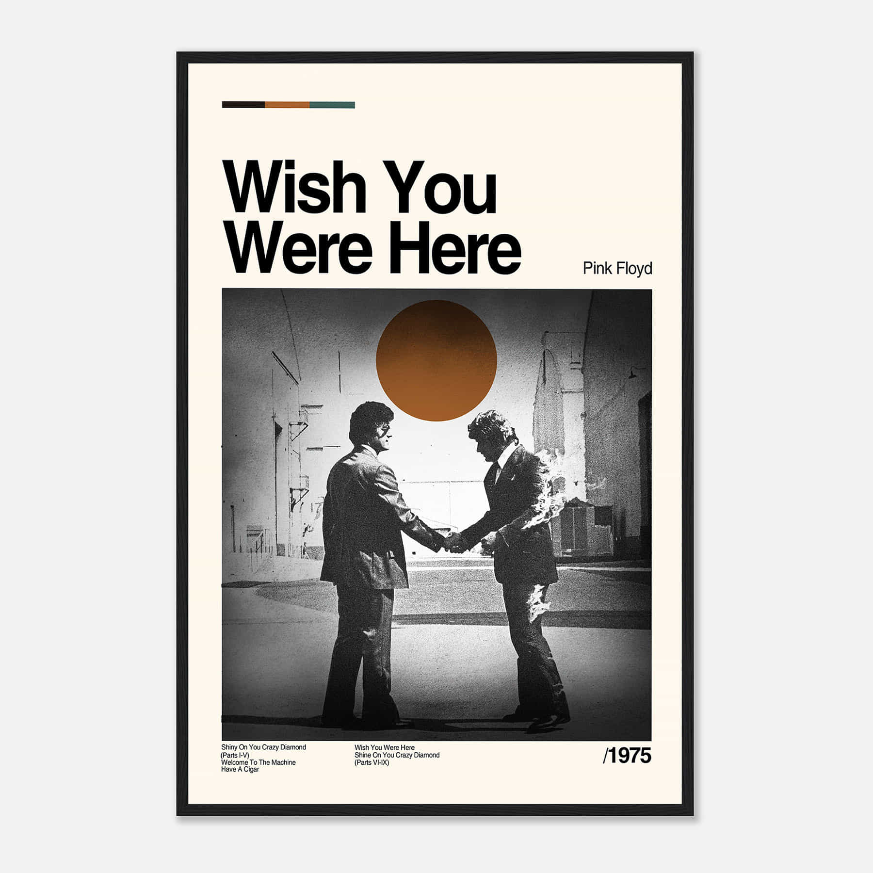 Pink Floyd Poster, Wish You Were Here Poster, Movie Poster - Citiesbox