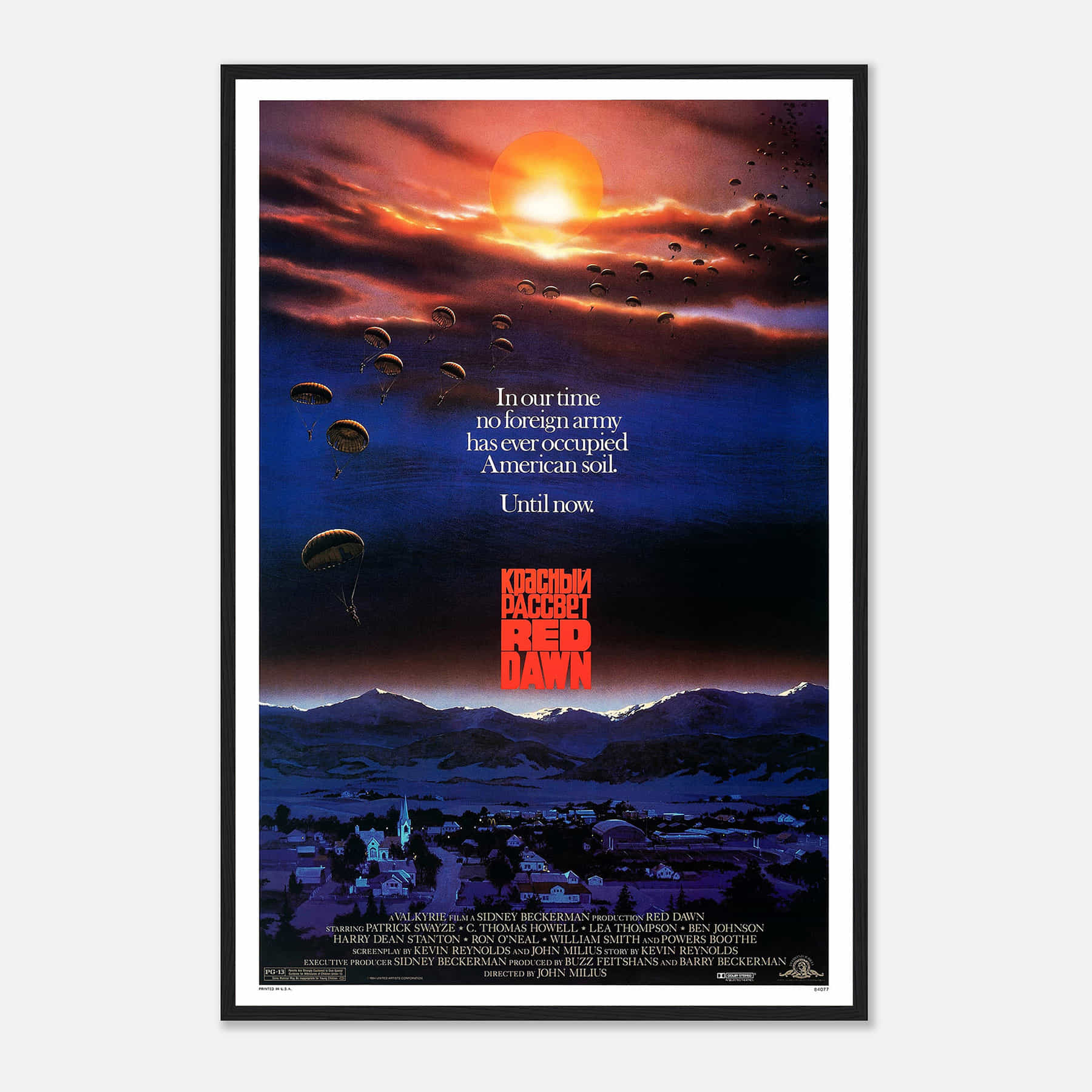 Red Dawn (1984) Movie Poster, Red Dawn Classic Movie Poster - Citiesbox