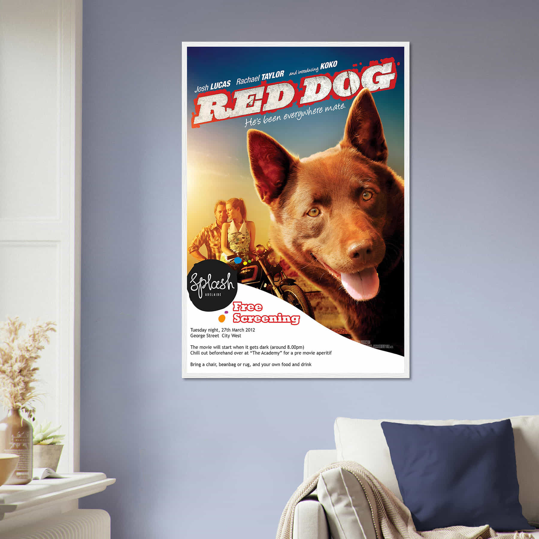 Red Dog (2011) Poster, Red Dog Classic Vintage Movie Poster, Classic ...