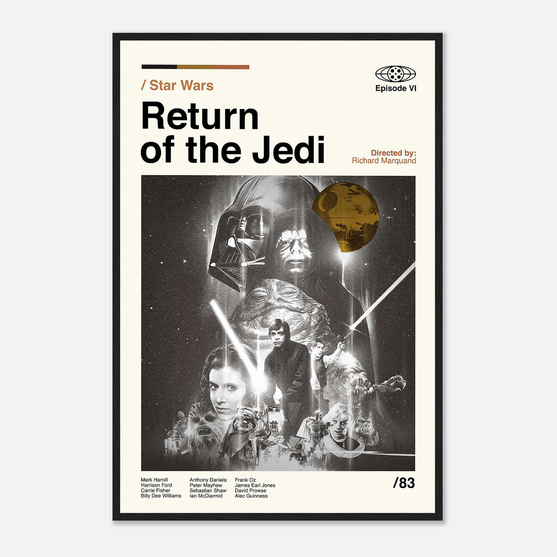 Return Of The Jedi Movie Poster, Return Of The Jedi Print, Minimalist ...