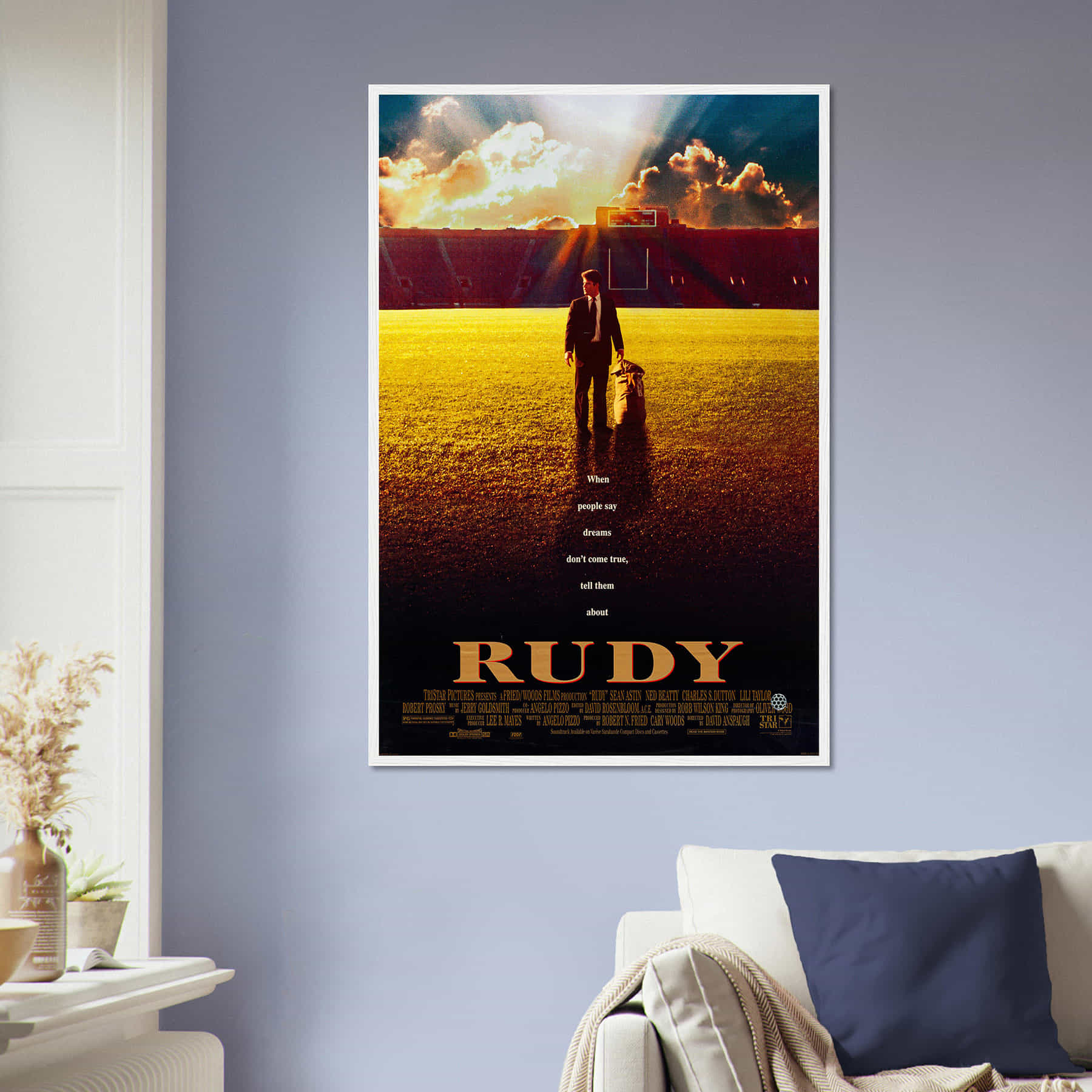 Rudy (1993) Movie Poster, Rudy Classic Vintage Movie Poster, Classic ...