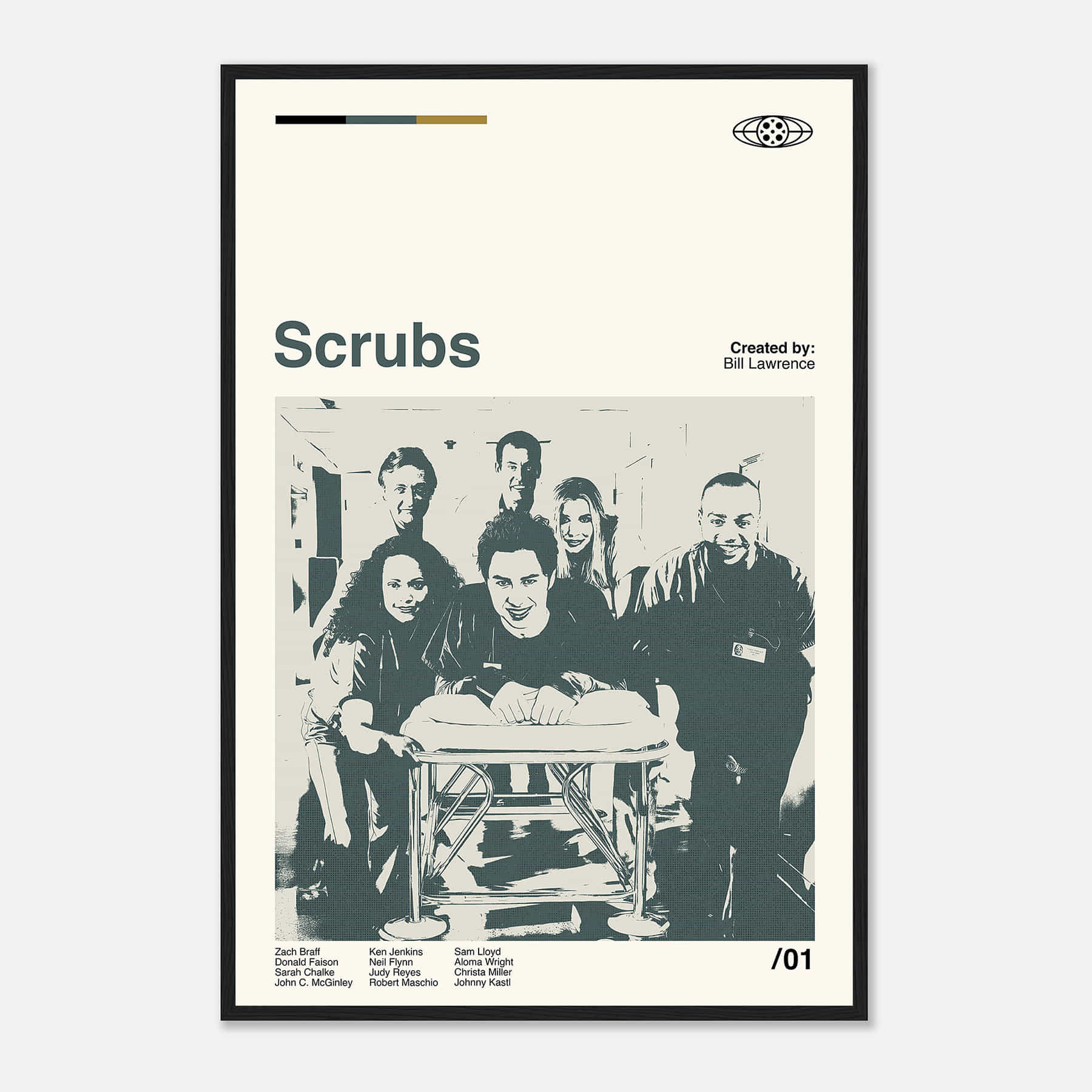 Scrubs Poster, Scrubs Print, Retro Movie Poster - Citiesbox