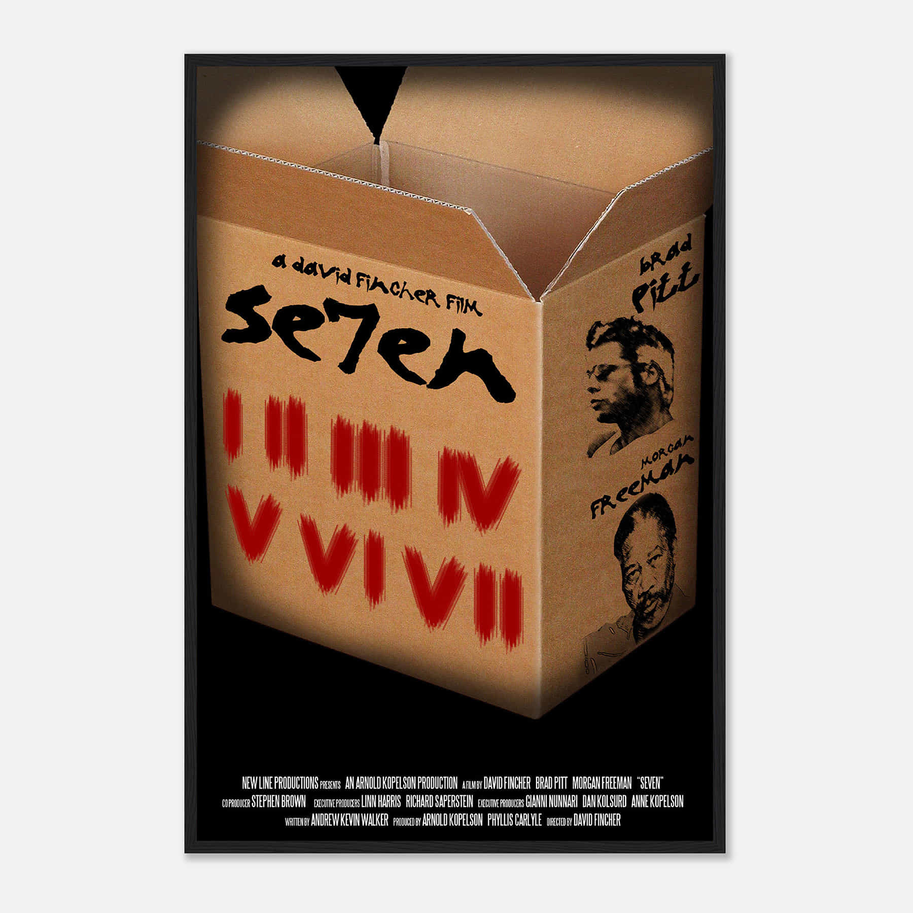 Se7en Movie Poster, Thriller Movie Wall Art, Se7en Classic Movie Poster ...