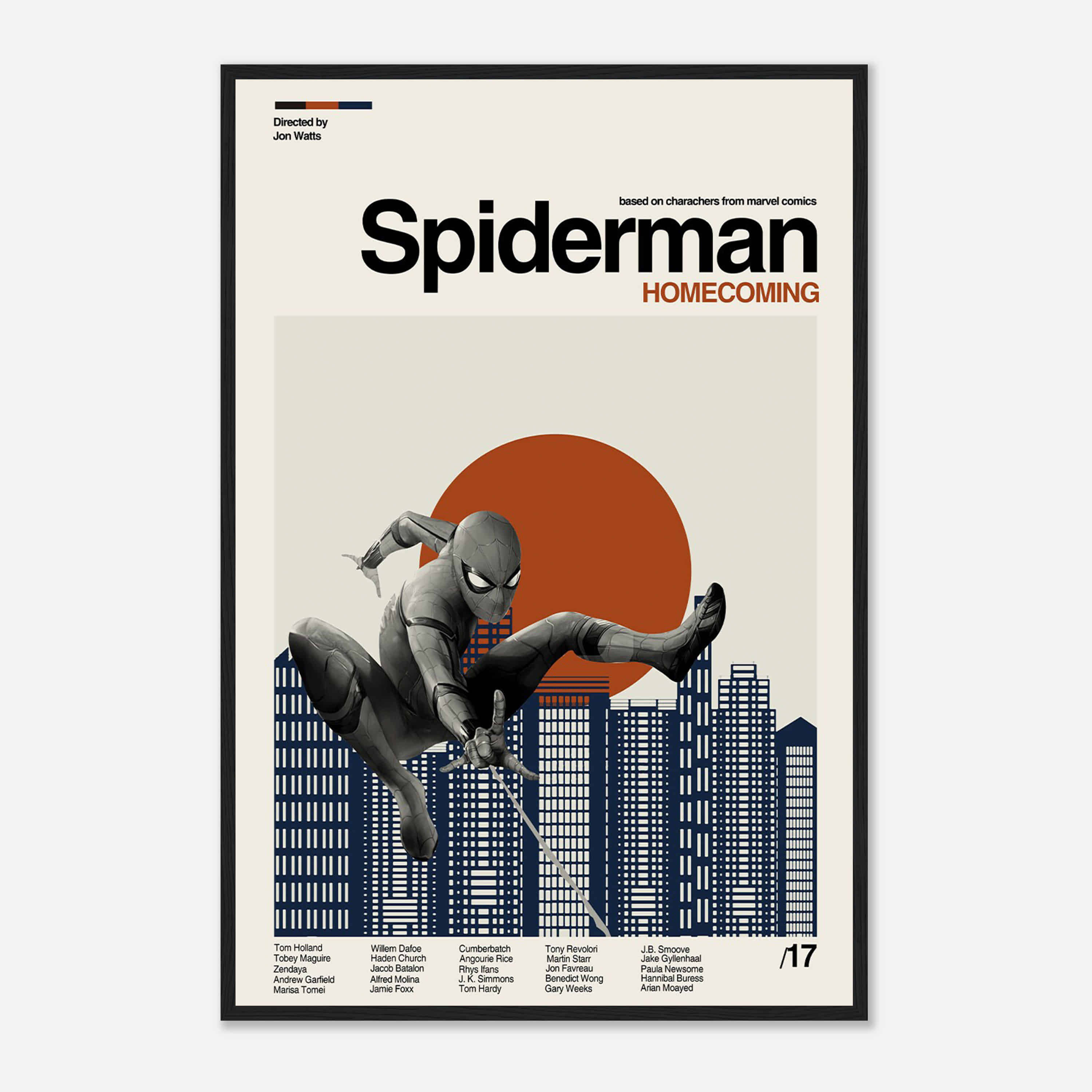 SPIDERMAN, HomeComing, Retro Movie Poster DS2 - Citiesbox