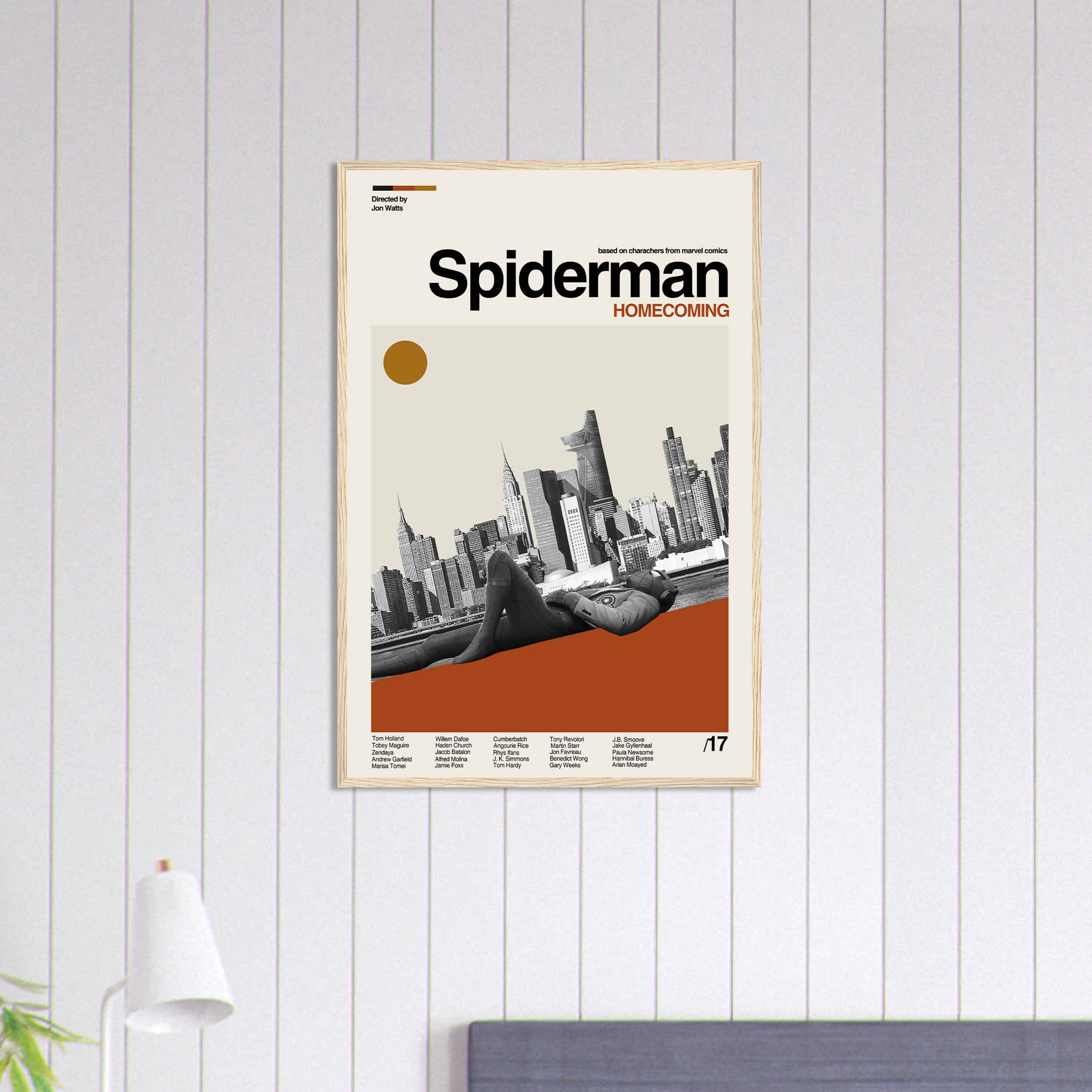 SPIDERMAN Poster, Home Coming, Retro Movie Poster - Citiesbox