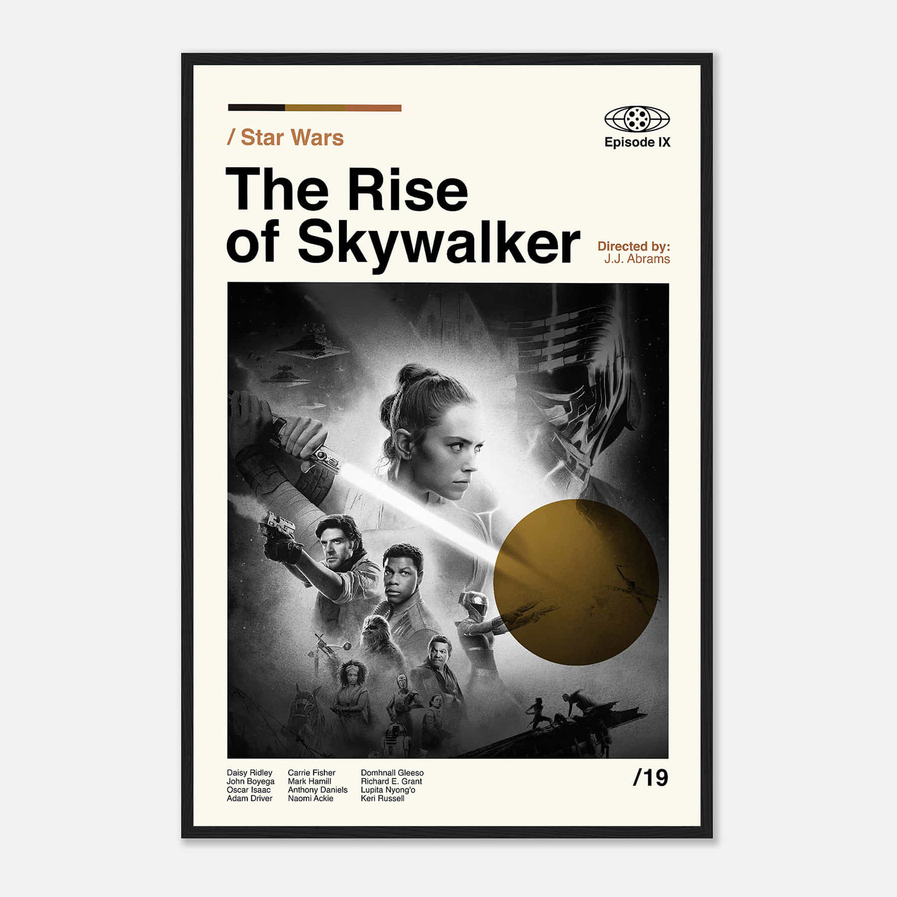 Star Wars The Rise of Skywalker Poster, J.J. Abrams, Minimalist Movie ...