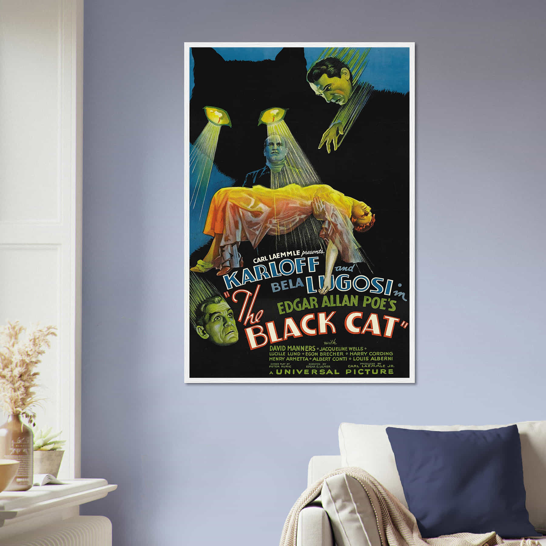 The Black Cat (1934) Movie Poster, The Black Cat Vintage Movie Poster ...