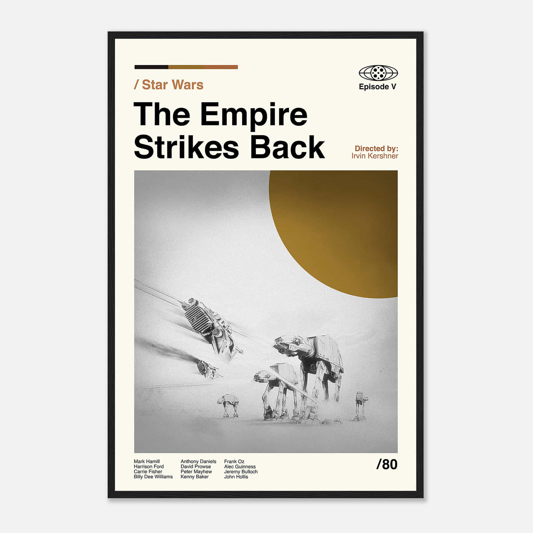 The Empire Strikes Back Poster, The Empire Strikes Back Print, Retro ...