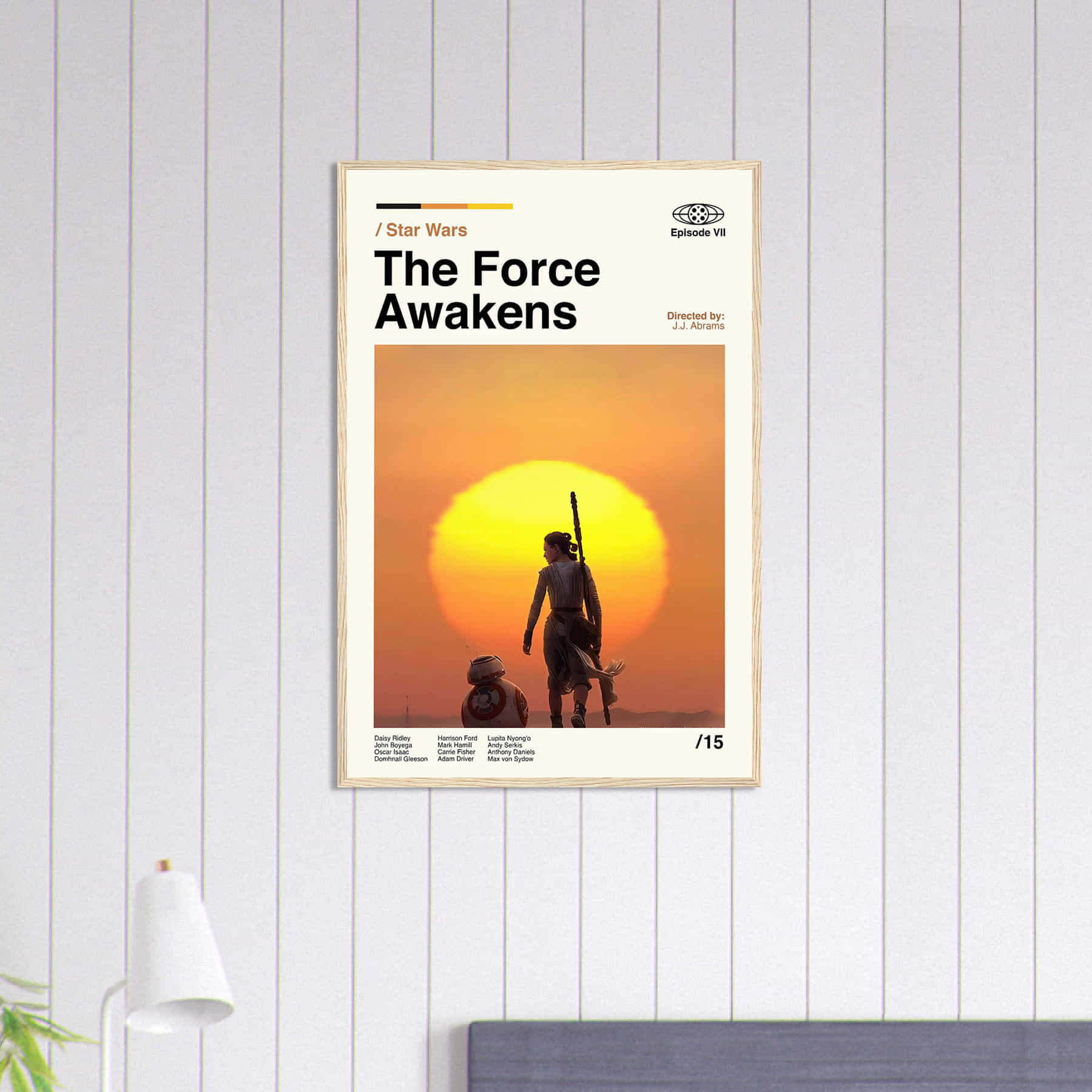 The Force Awakens Poster, Star Wars, Retro Movie Poster - Citiesbox