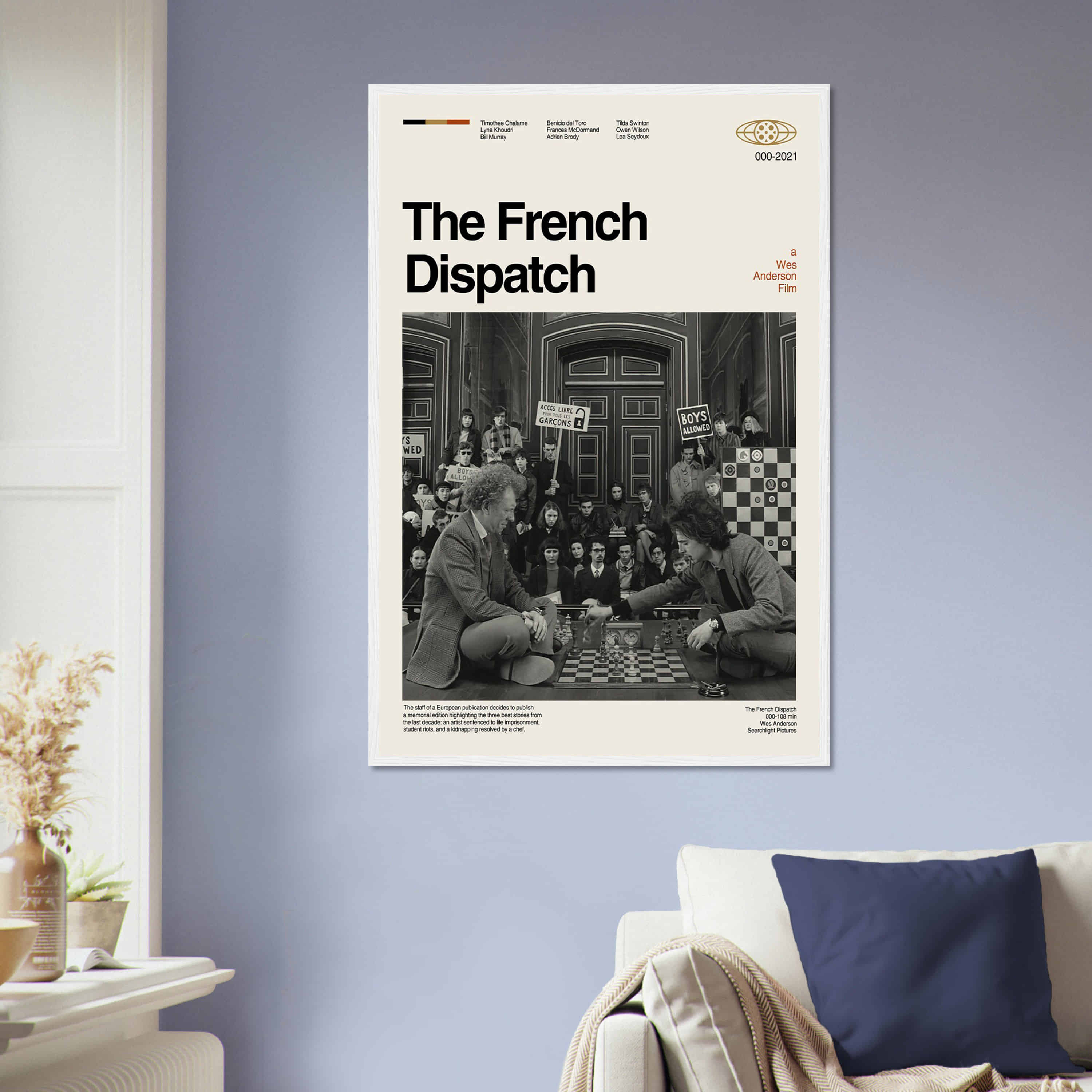 The French Dispatch Poster, Wes Anderson, Vintage Modern - Citiesbox