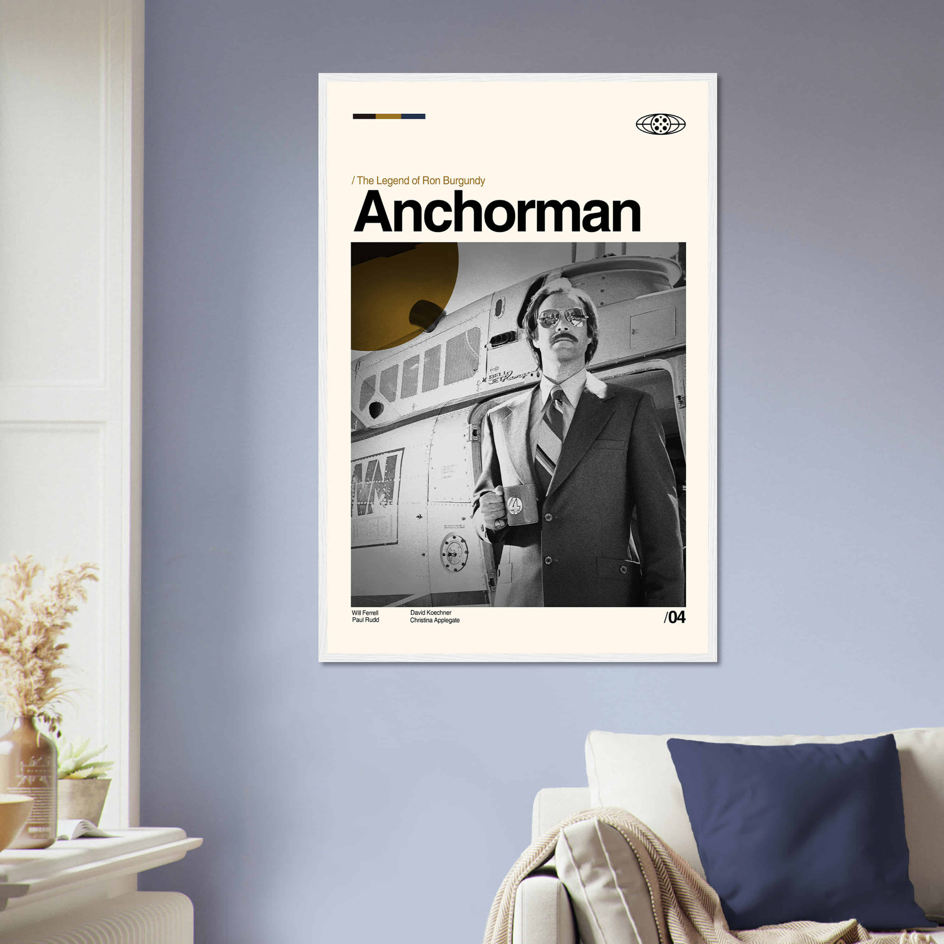 The Legend Of Ron Burgundy Anchorman Movie Poster, Anchorman Film, Vintage Modern - Citiesbox
