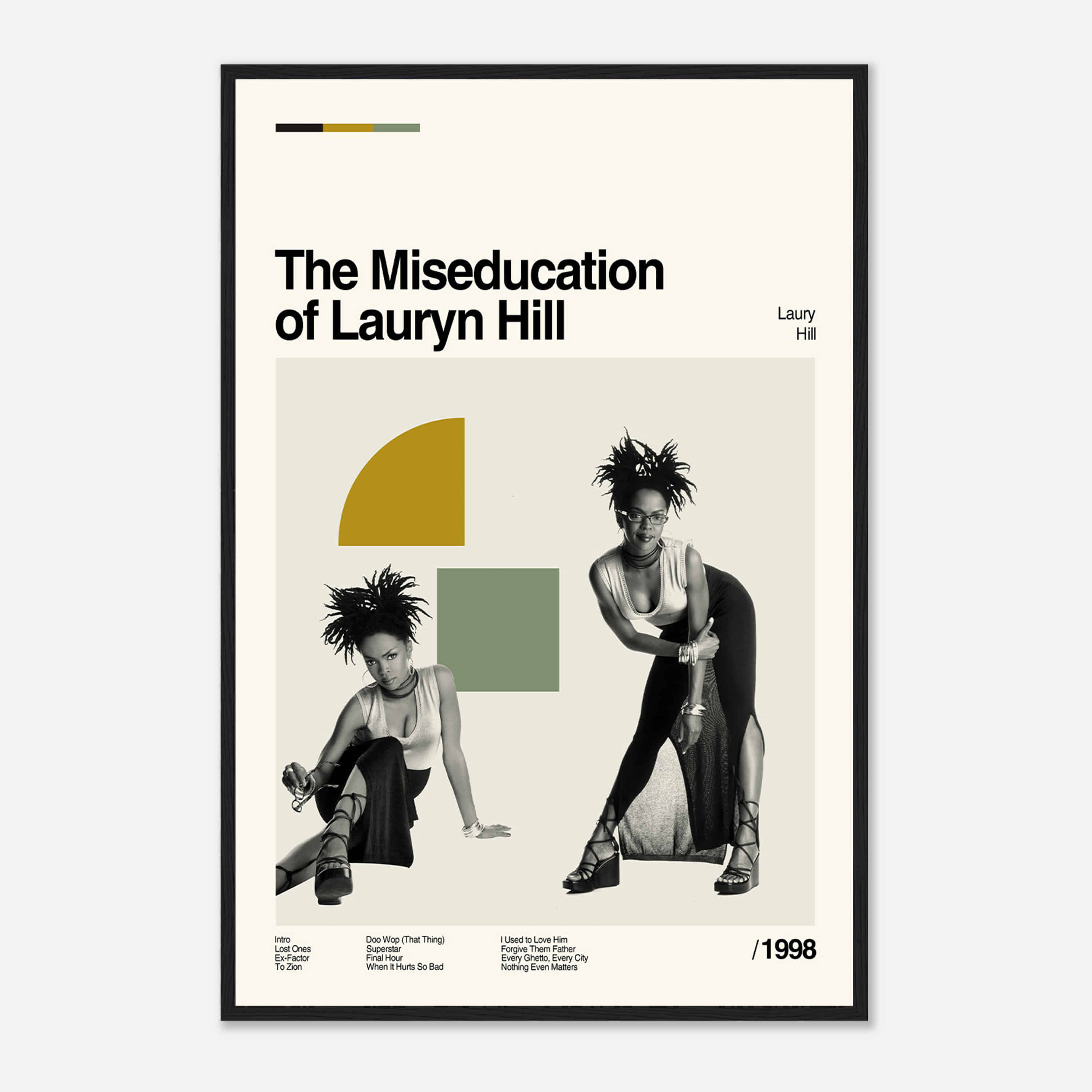 The Miseducation of Lauryn Hill Poster, Retro Poster, Poster Print Wall ...